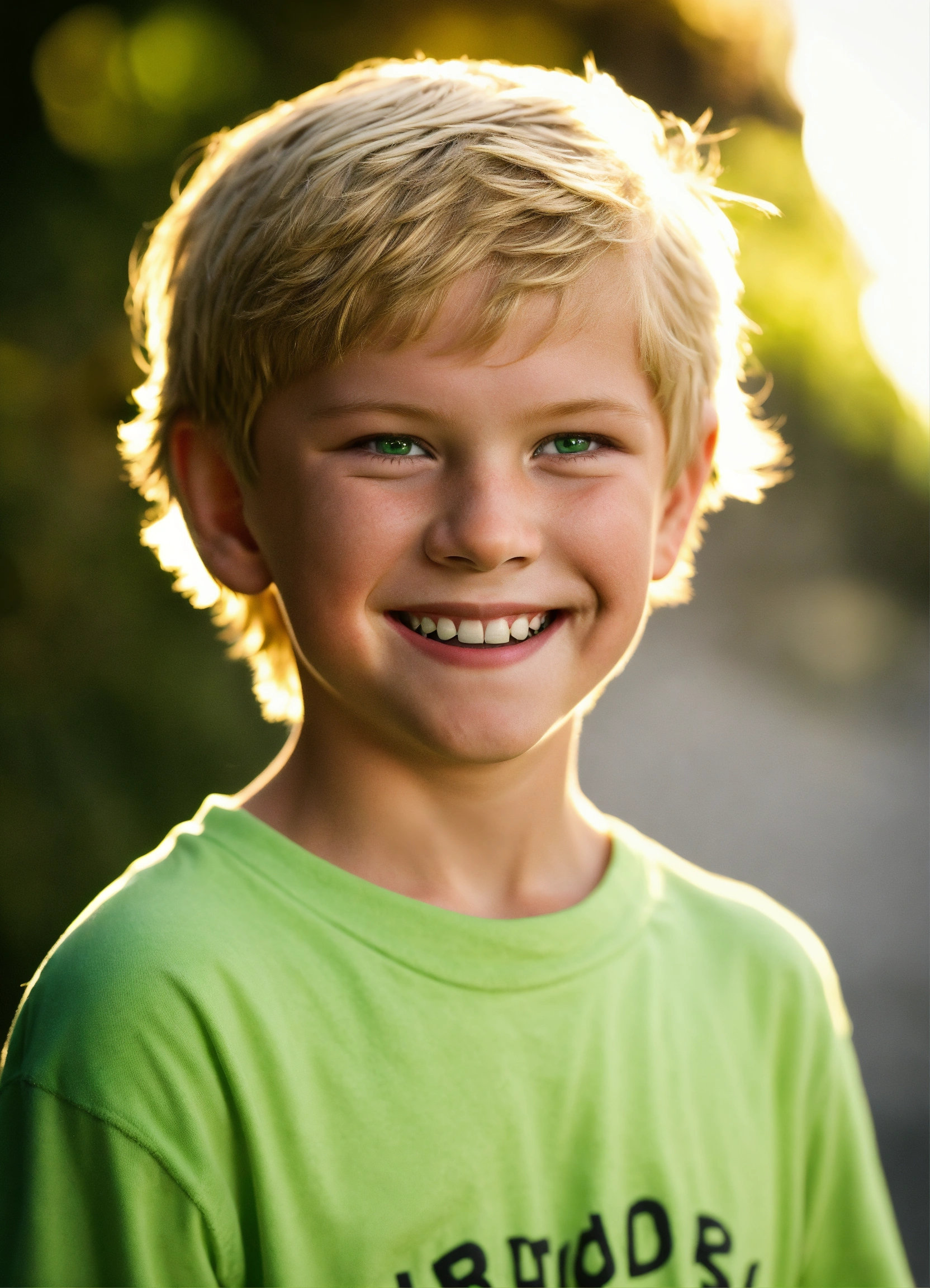 Lexica - Photo of an annoying 9-year-old boy, blonde hair, short hair ...