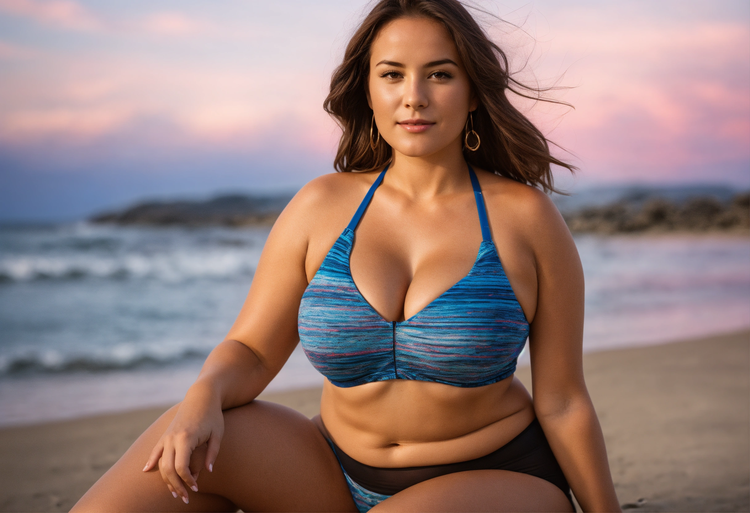 Lexica - Female, 38D cup, fit shapes, sitting on beach