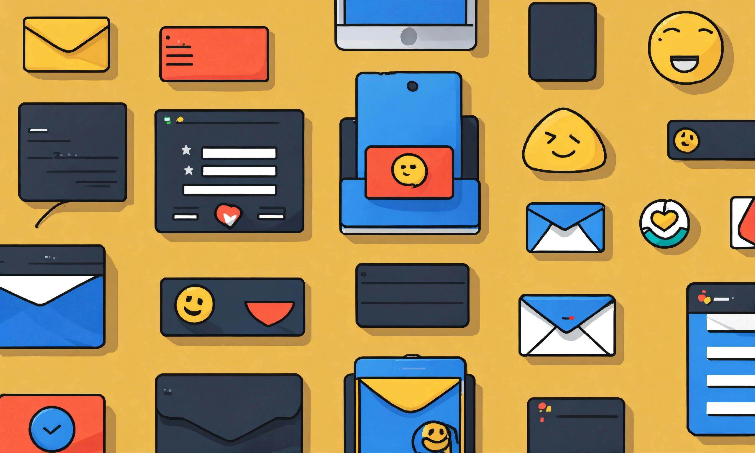 Lexica - Gmail , emoji, ux/ui blue black