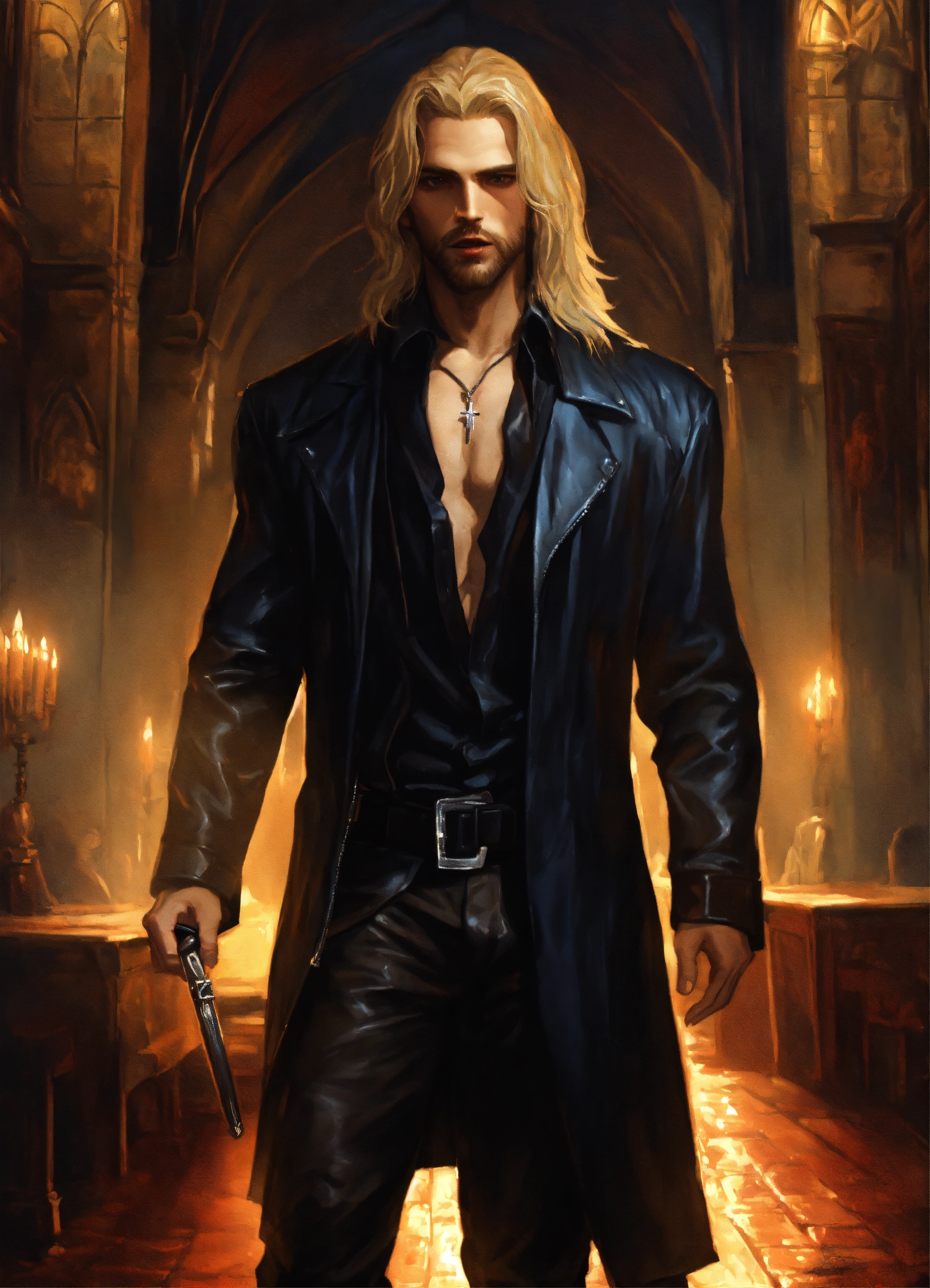 Lexica - A thin blond male Setite vampire faith preacher from Vampire ...
