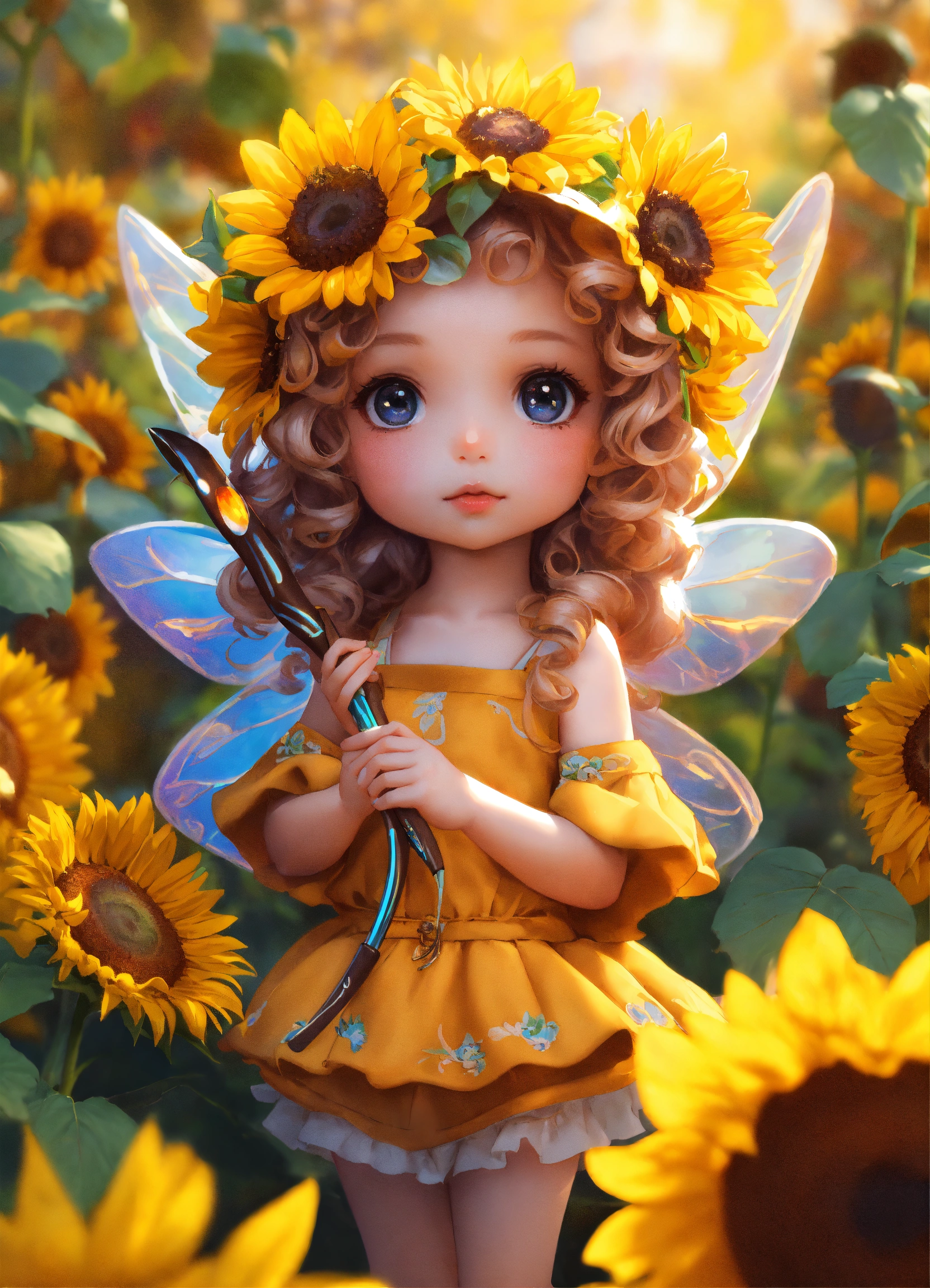 Lexica - Portrait and shot full body of a very cute glad fairy chibi ...