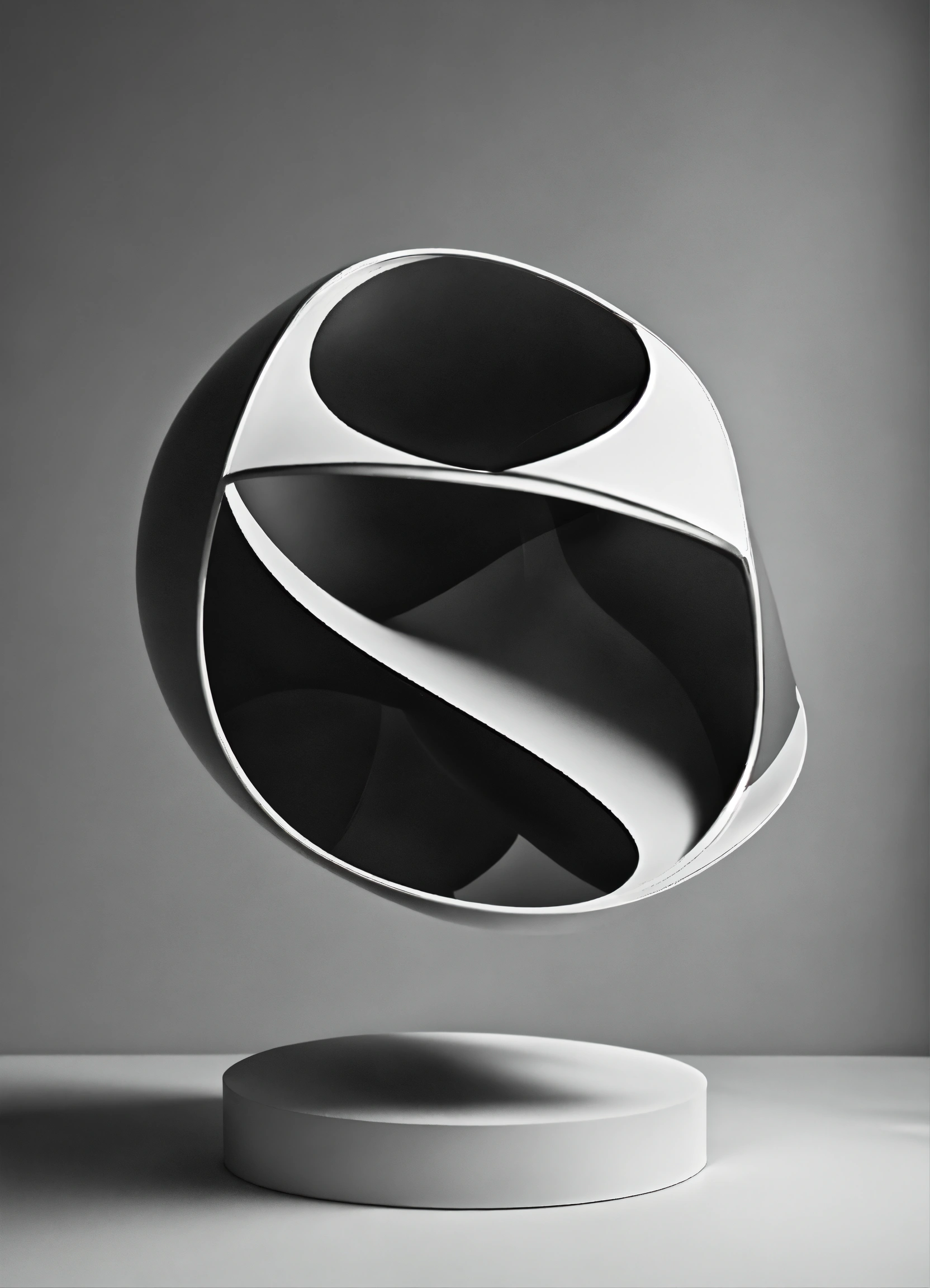 Lexica - Abstract shape or object flying, 3d render, room, dark, black ...