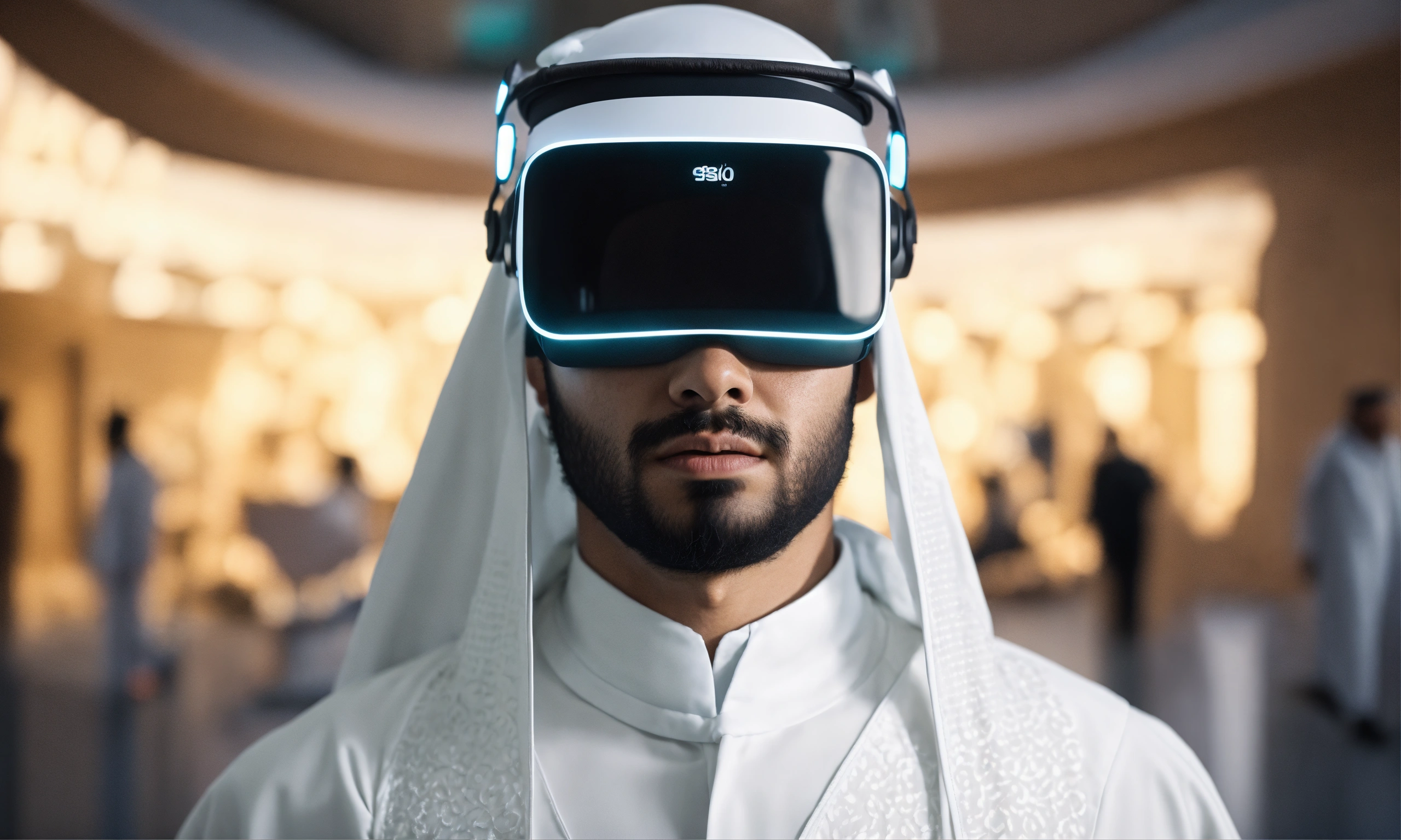 Lexica - Saudi youth male, future, augmented reality head gear, modern ...