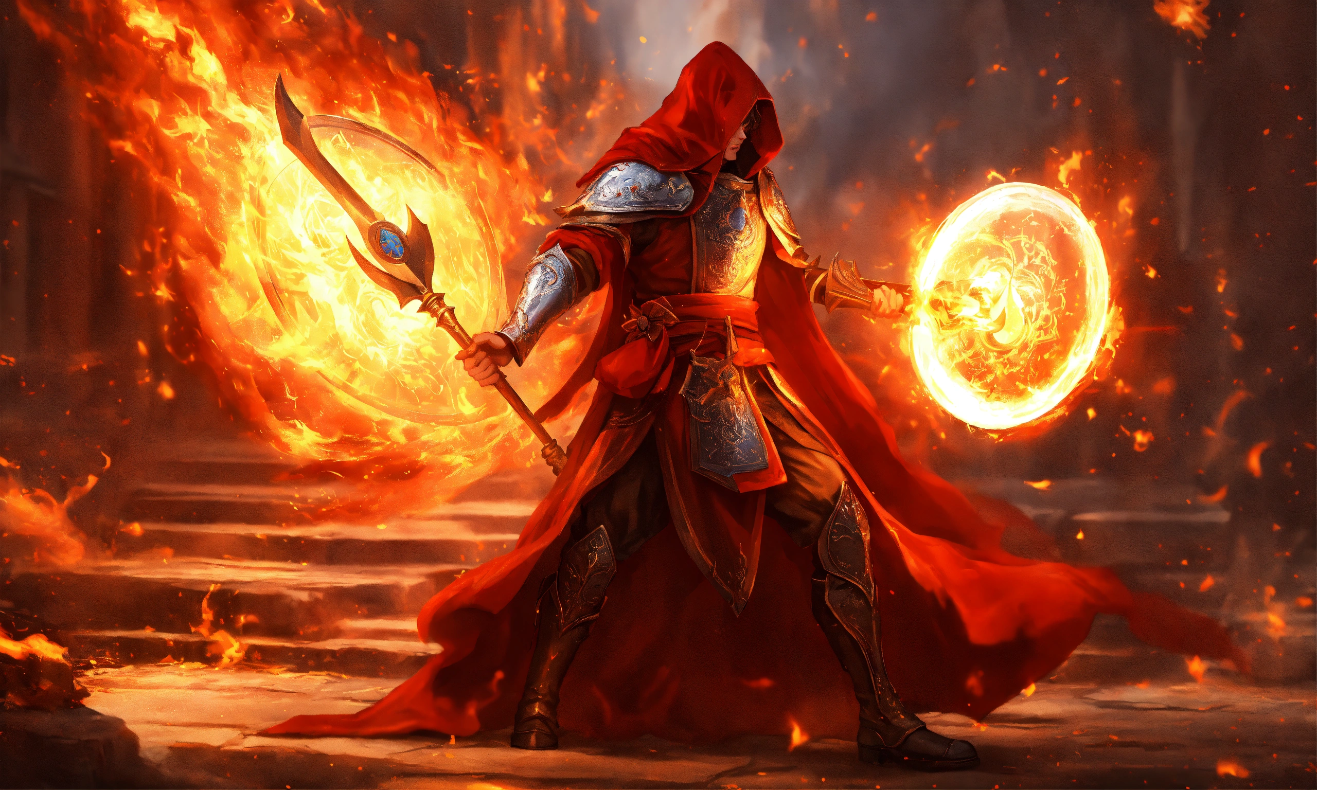 Lexica - Fire shield, shield made of flames, magical shield, magical ...