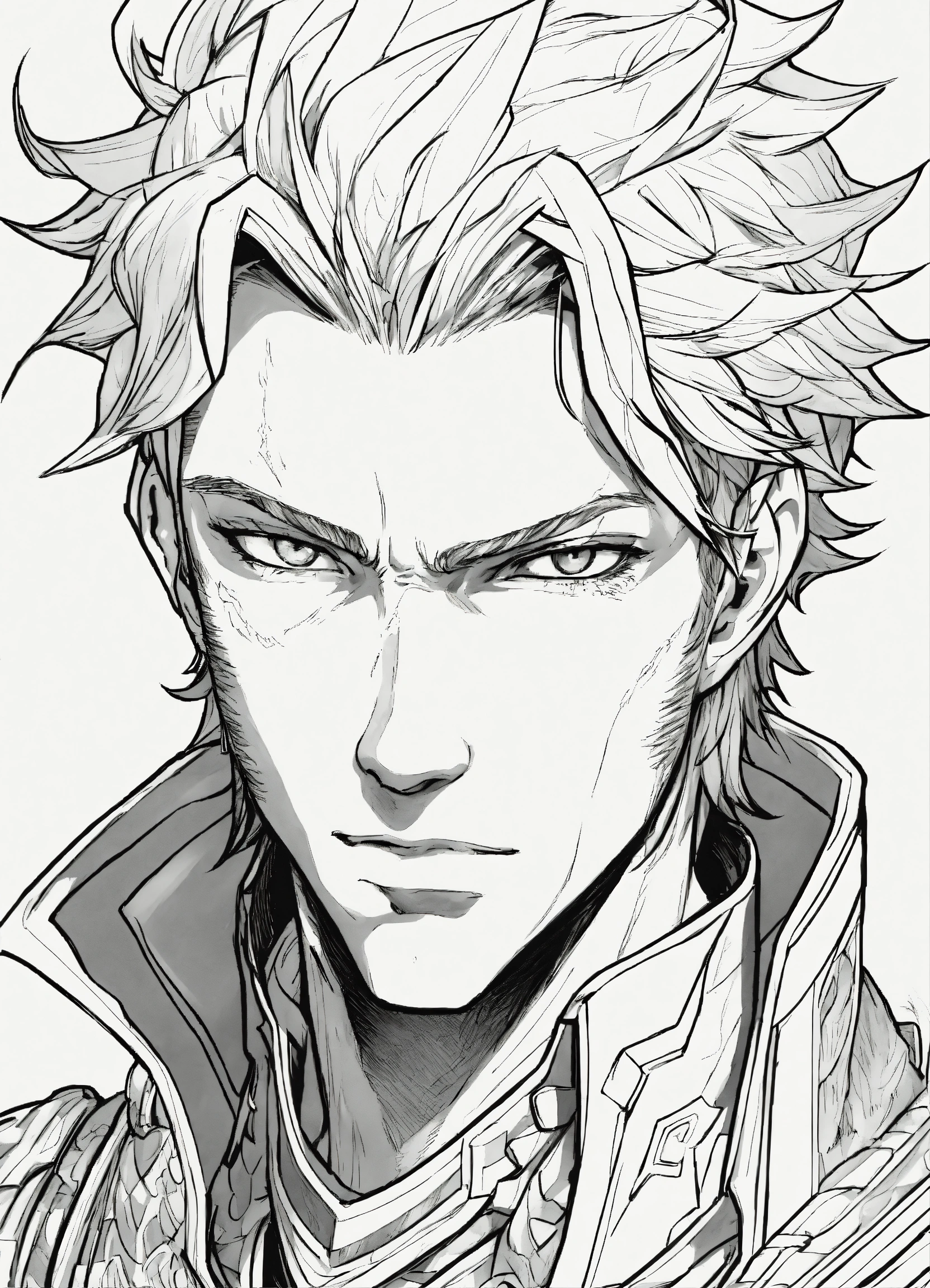 Lexica - Confident male duelist, red hair, adventurer, smirk, lightning ...