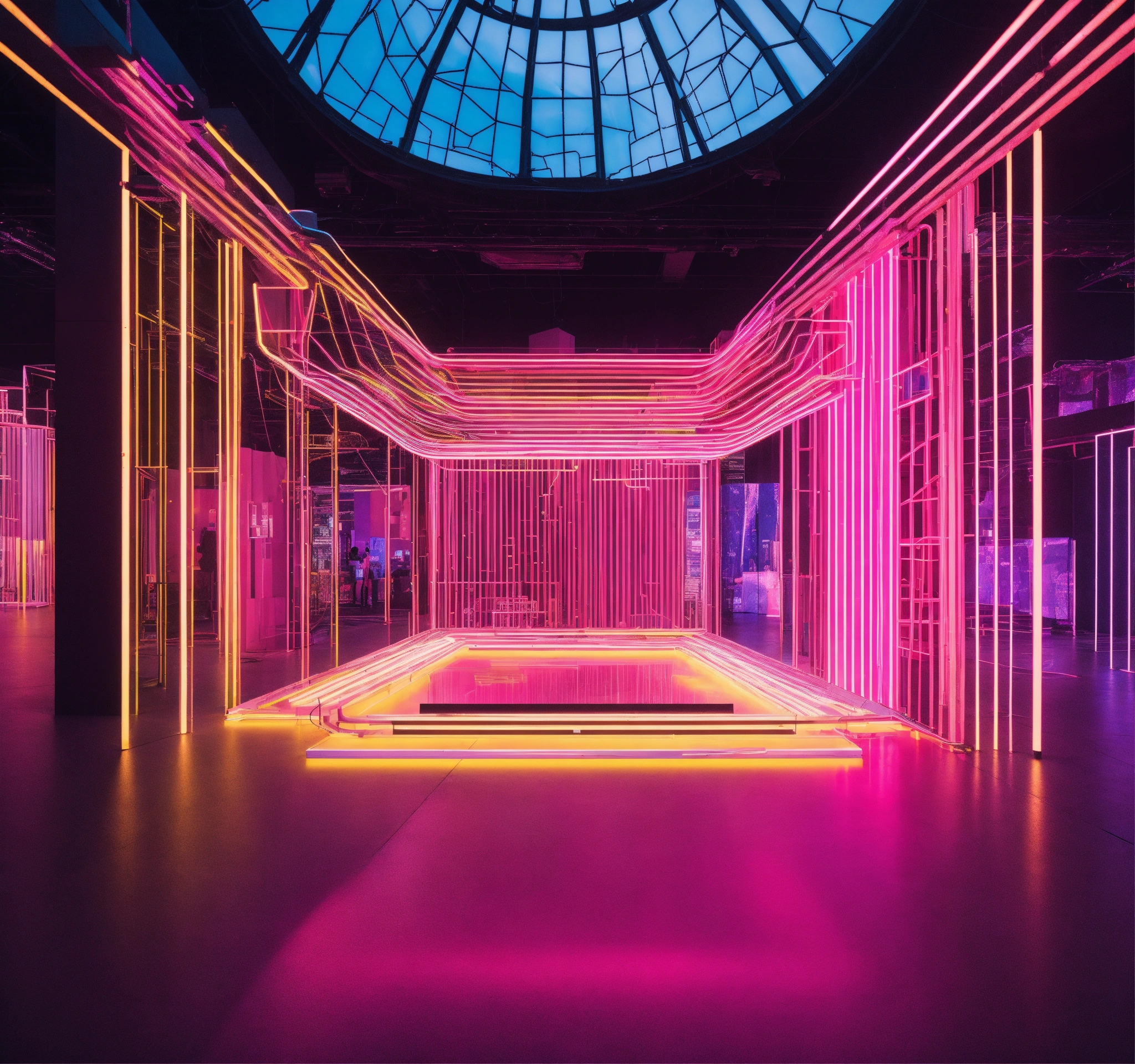 Lexica - Imagine a Hyper realistic, ultra 4k scene of a tradeshow that ...