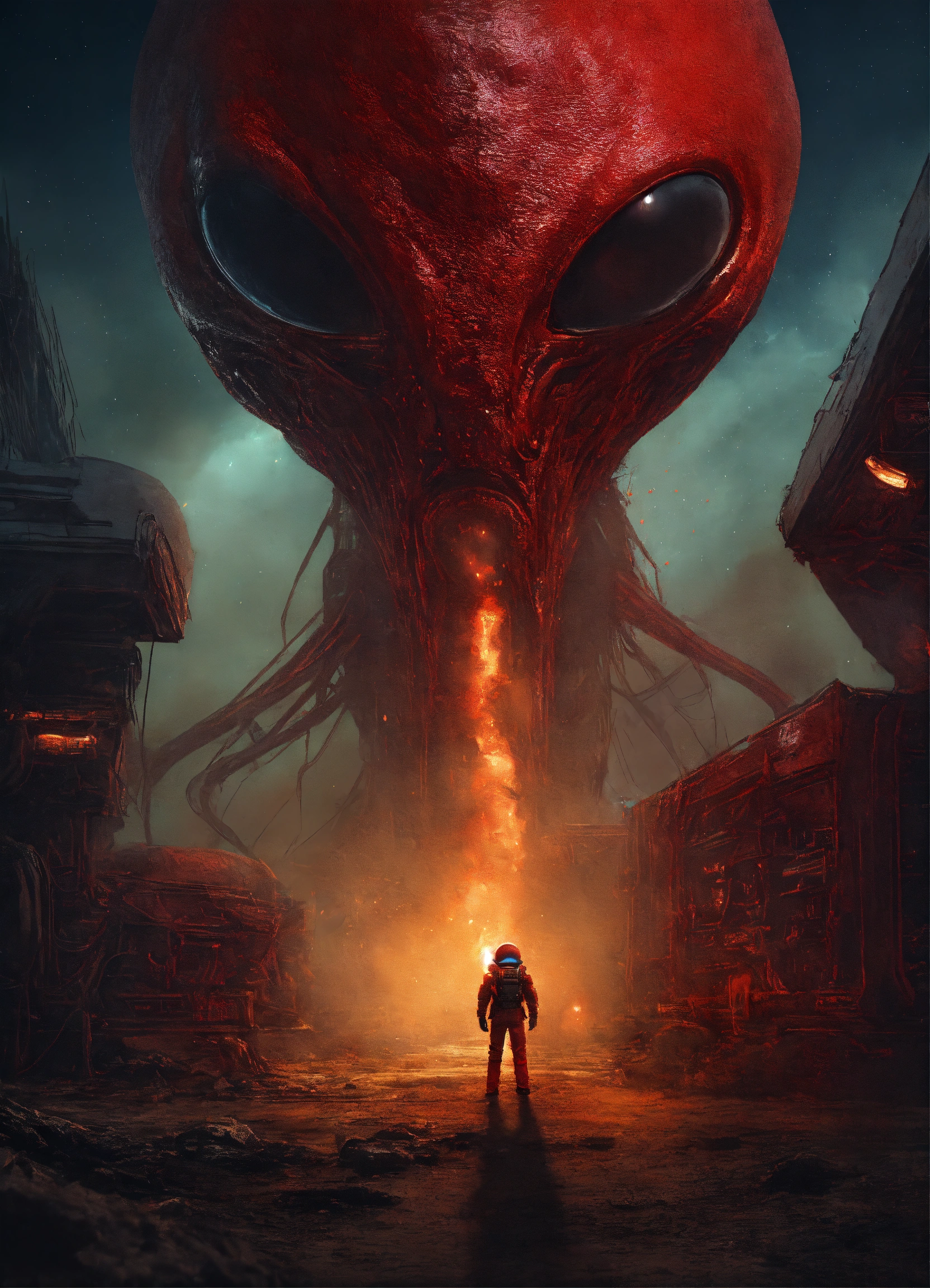 Lexica - Ein alien im weltraum mit sehr langer zunge das hunger hat und ...