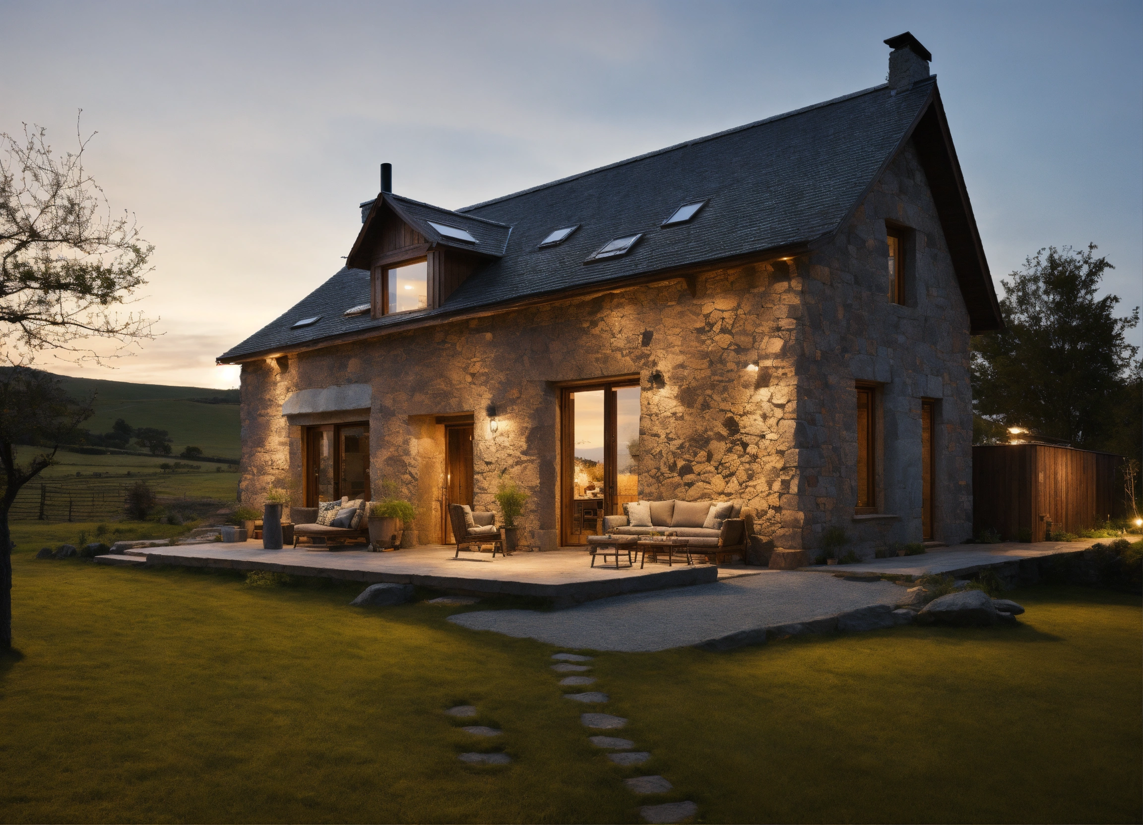 Lexica - A modest rustic farmhouse on the ground floor with stone and ...
