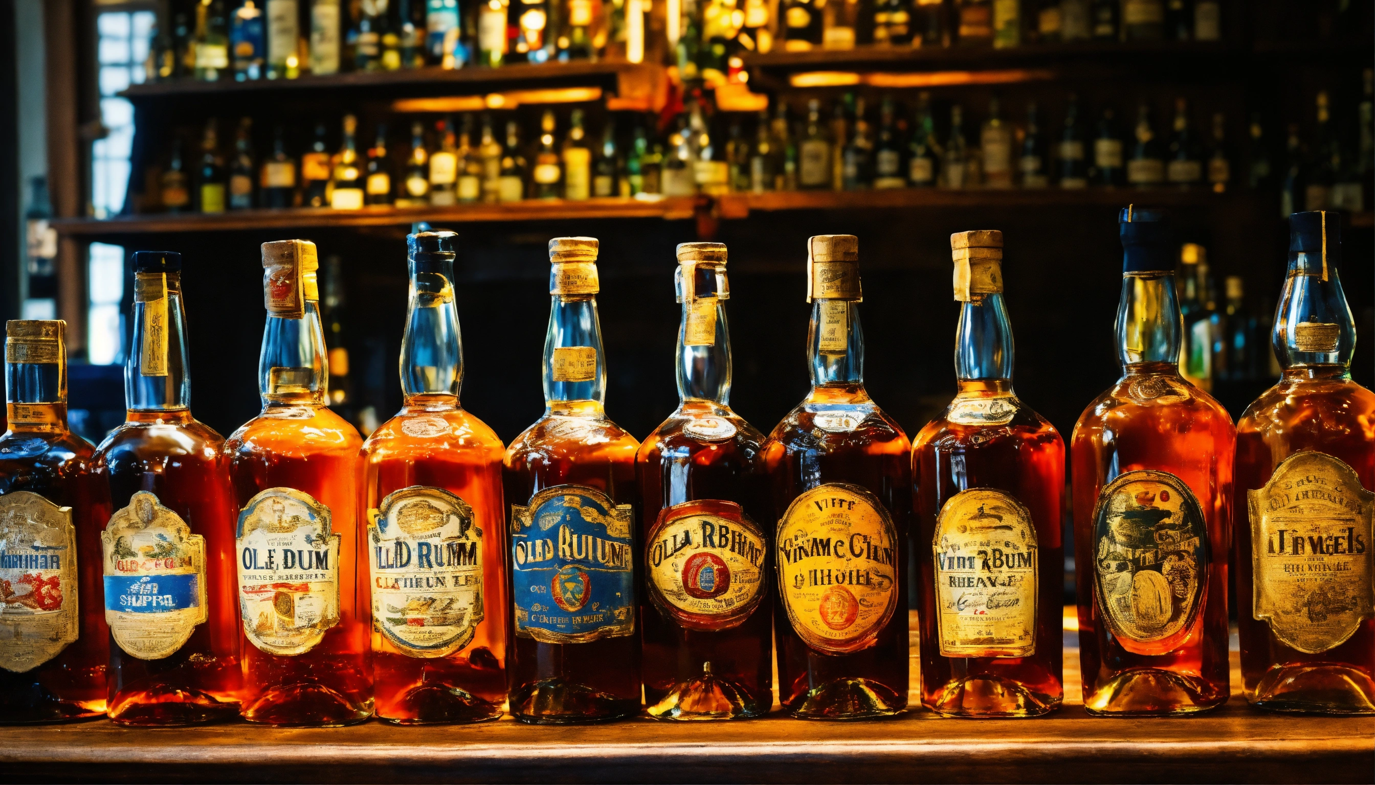 Lexica - Old rum bottles vintge exposed