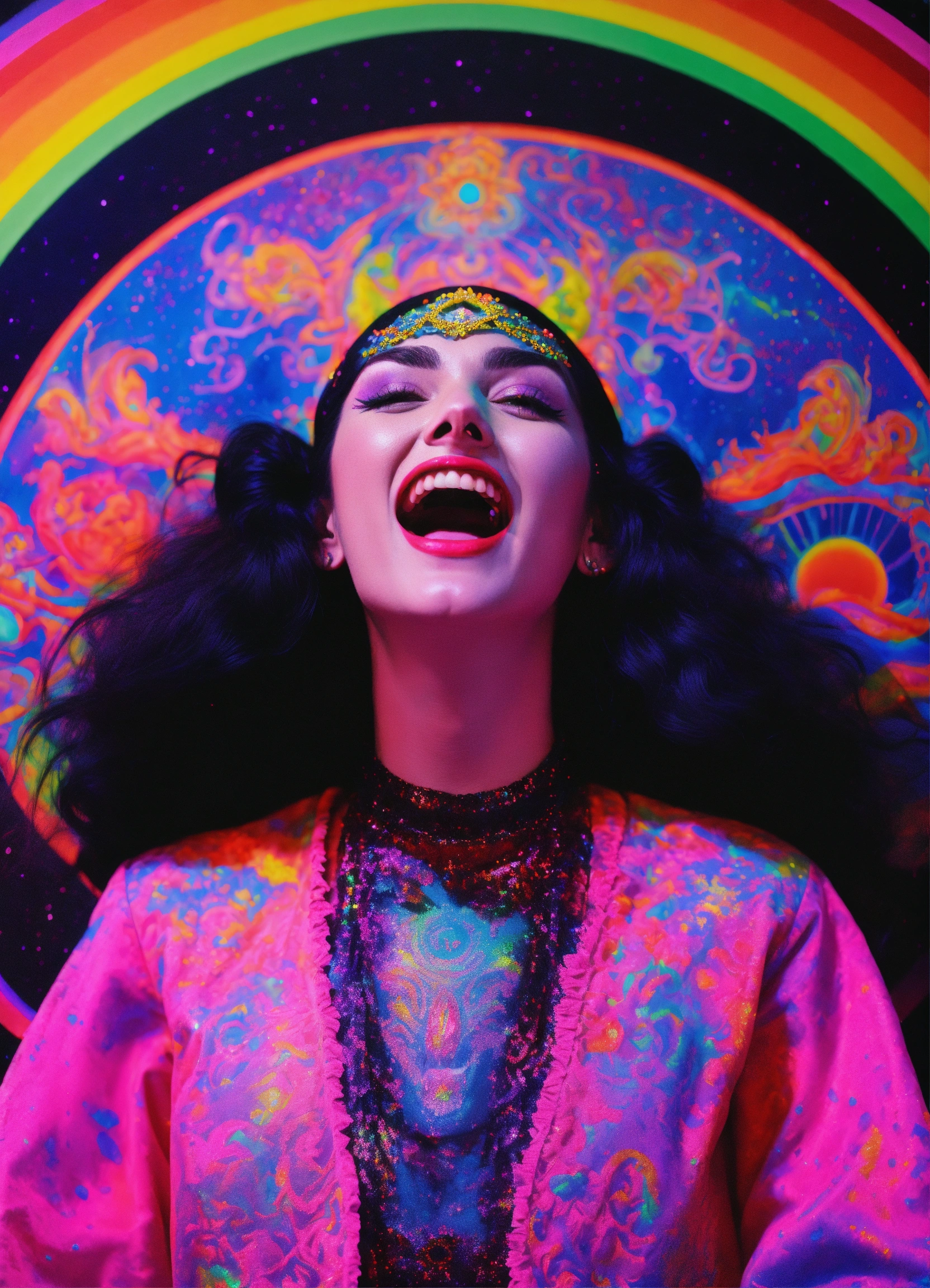 Lexica - Photorealistic 3D portrait of Gorgeous Goth Grimes screaming ...