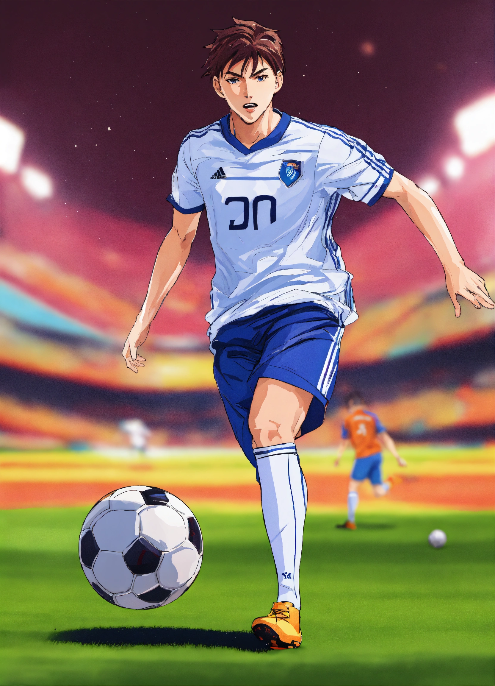 Lexica - Anime style soccer player in 8k vector quality