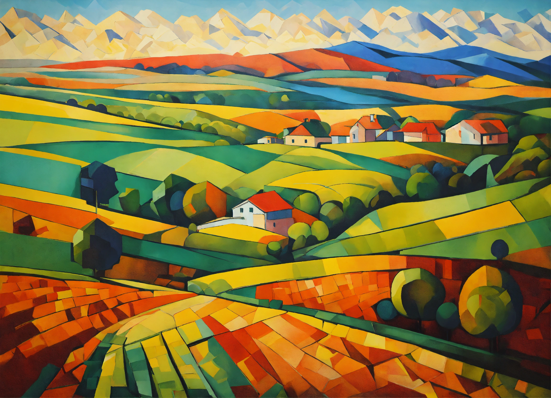 Lexica - Cubism, landscape
