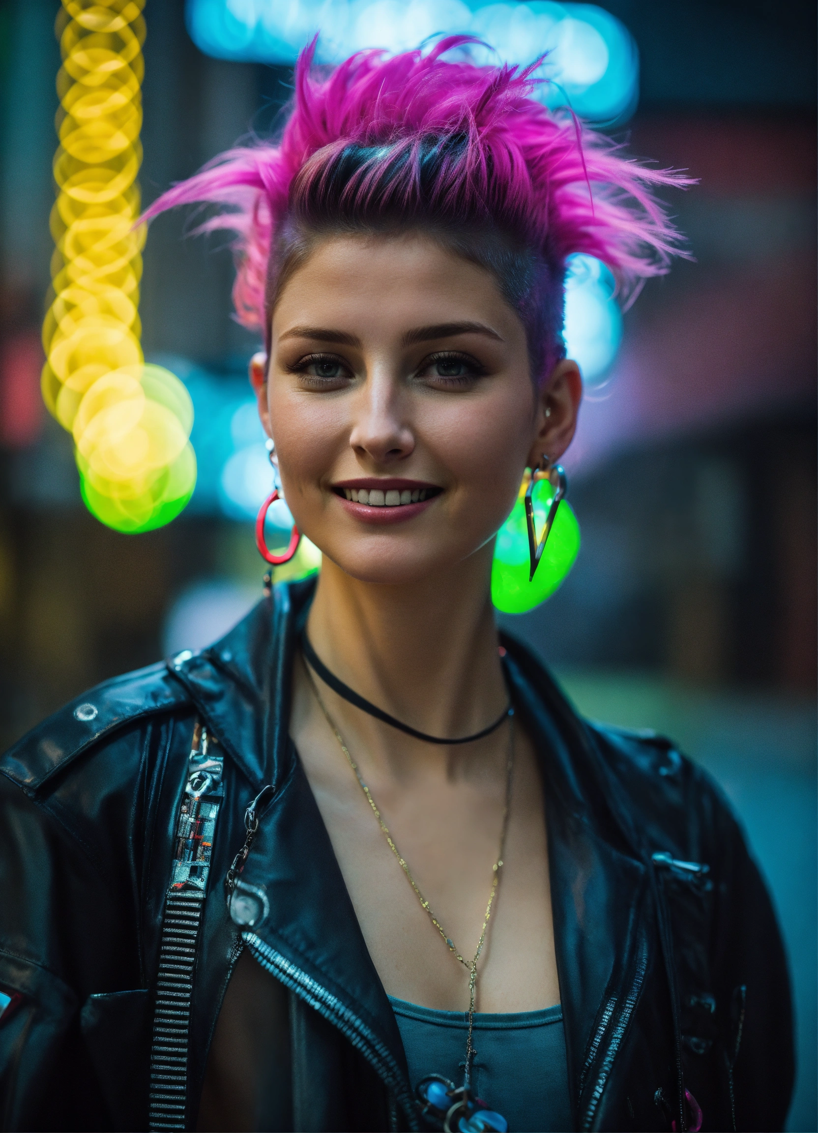 Lexica - 4k photo selfie of 25 year old punk girl looks like a ...