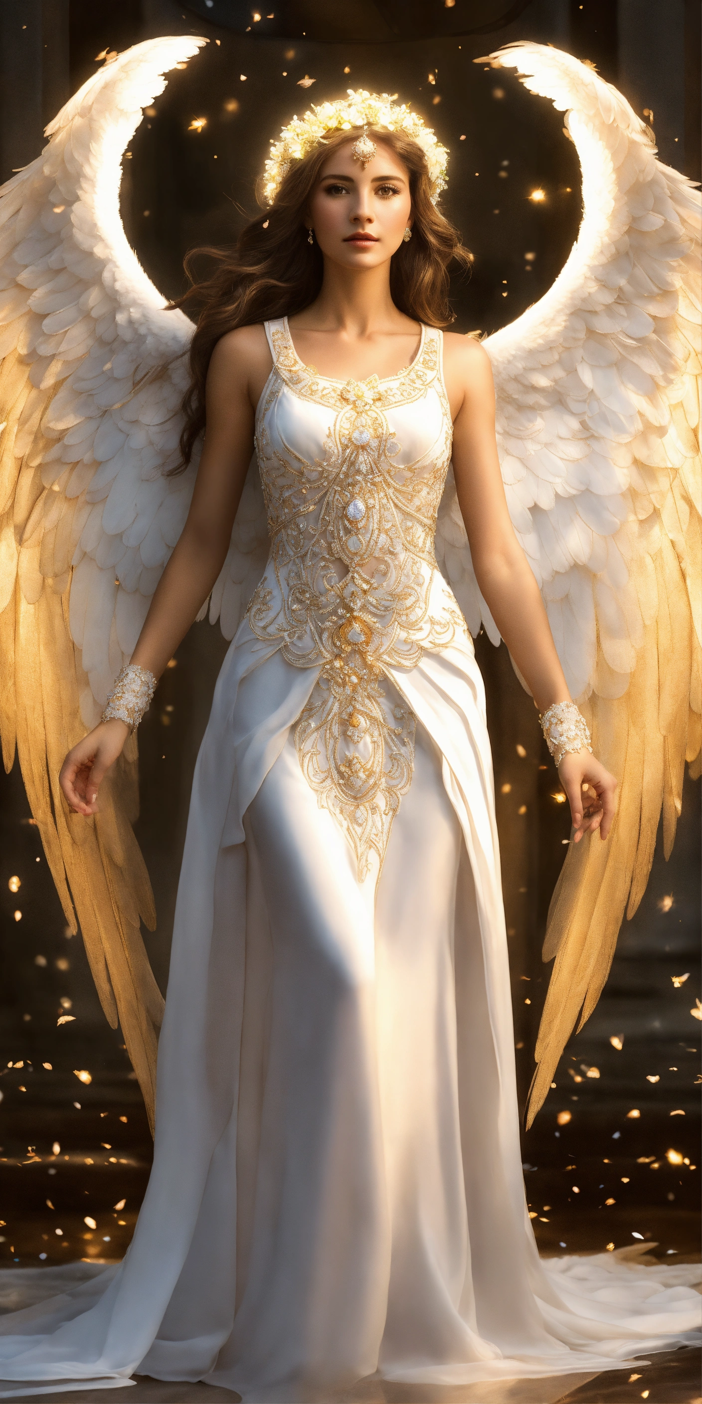 Lexica - Mujer Angel hermosa y perfecta con alas de angel de color ...