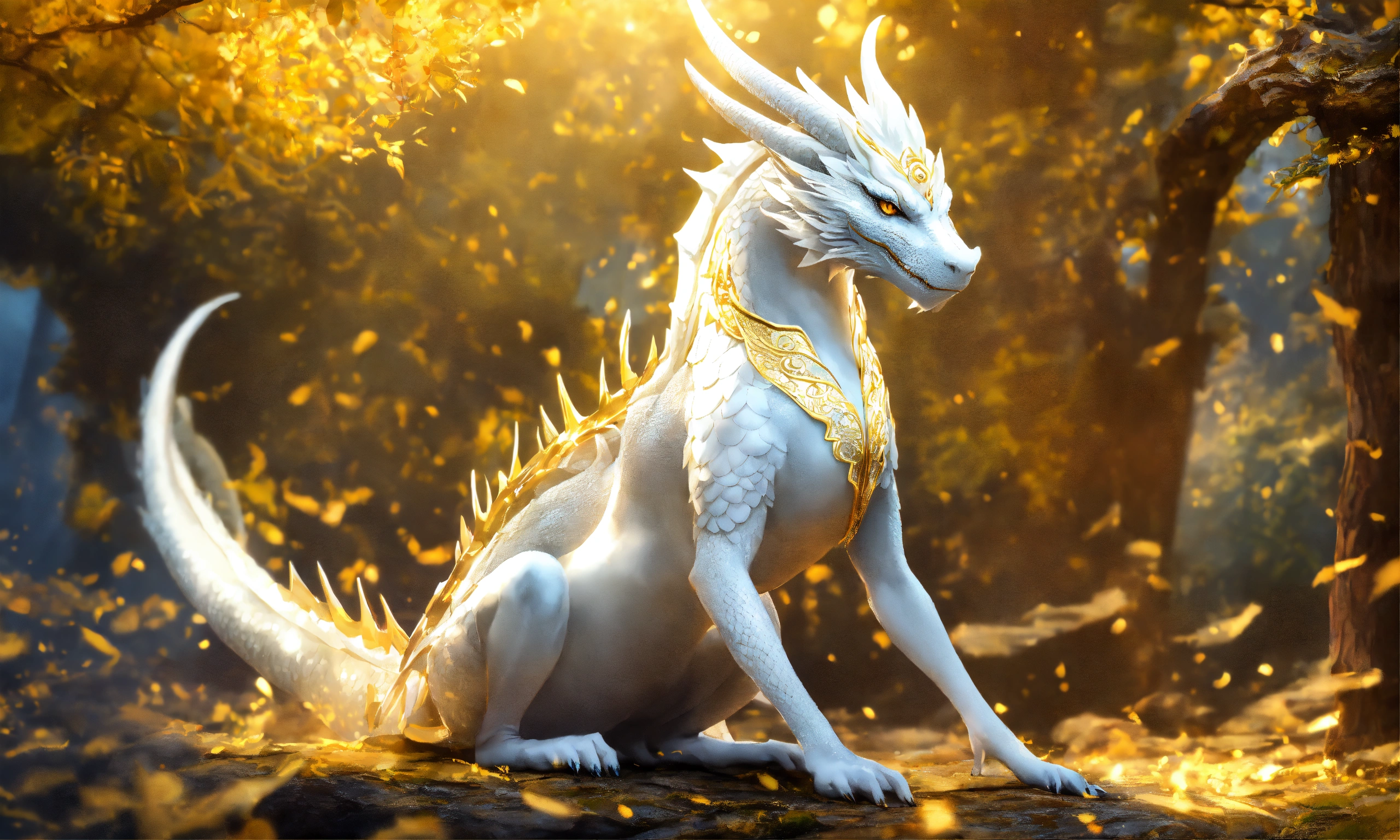 Lexica - Beautiful white female dragon transforms into beautiful white ...