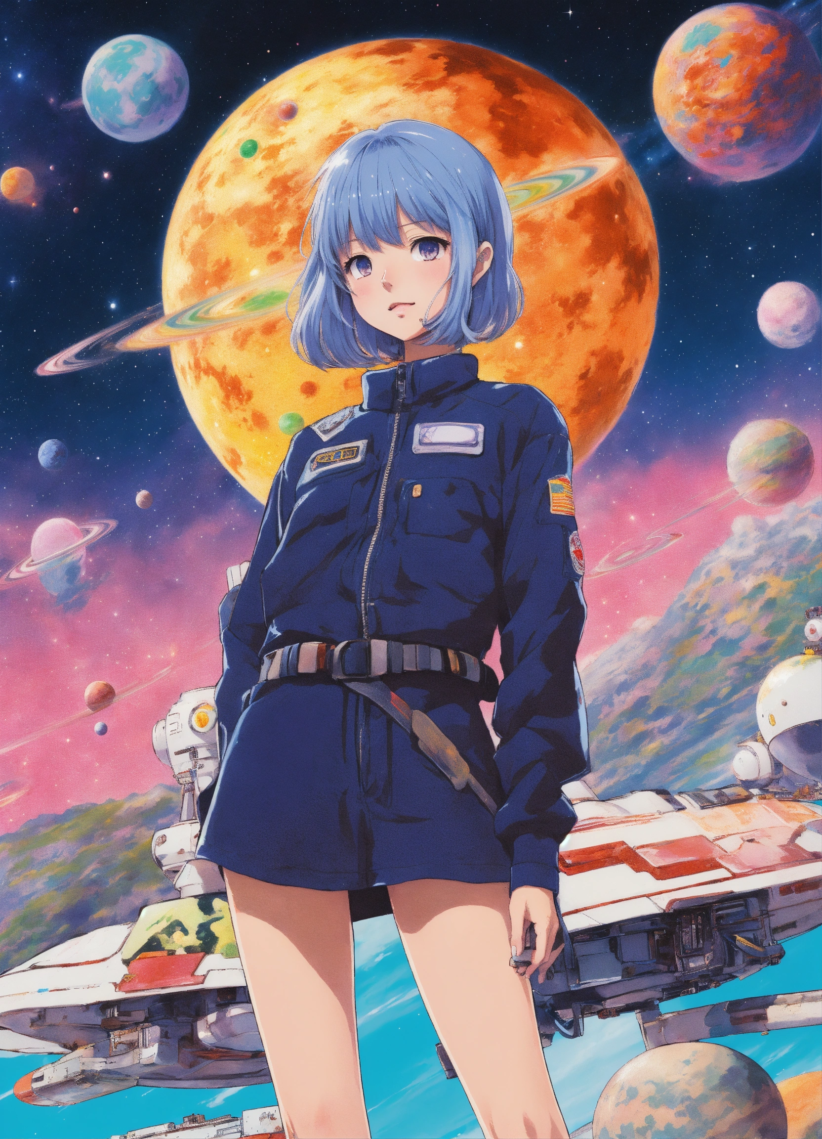 Lexica - Space e-girl anime illustrated by Keita Takahashi