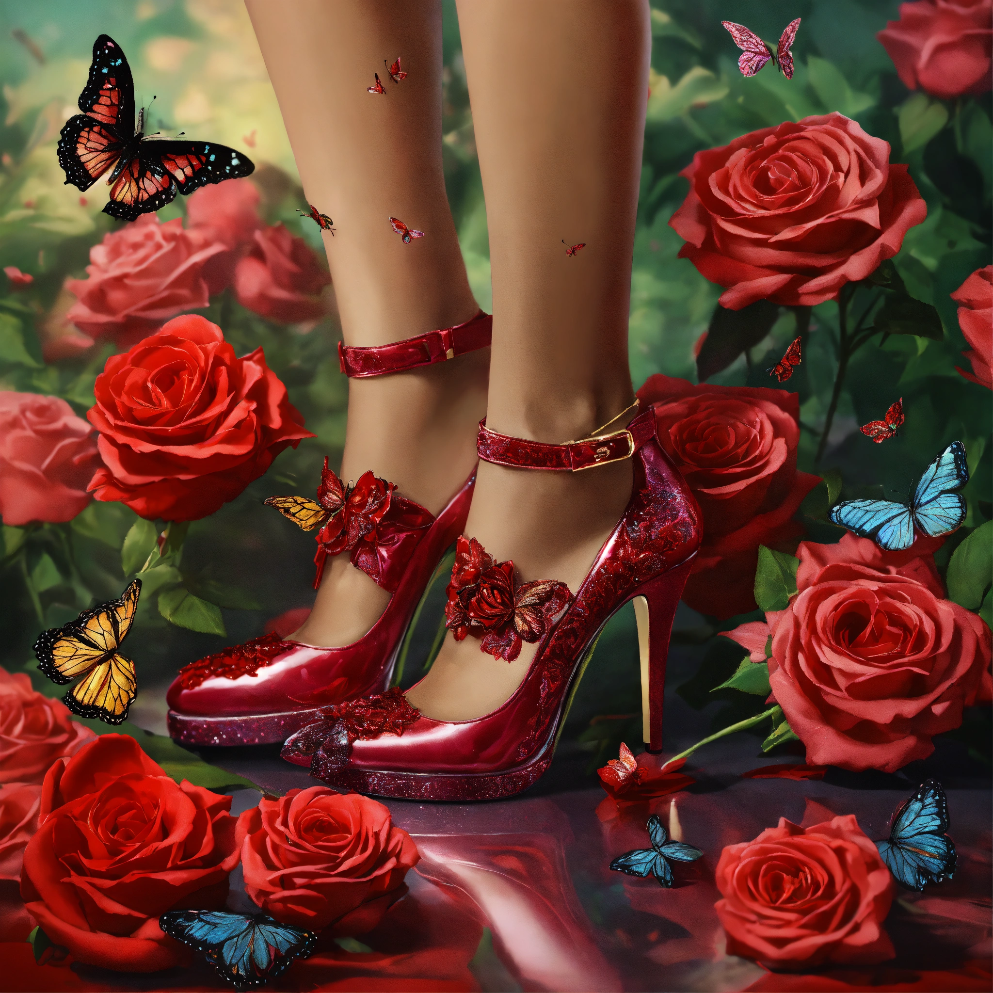 Lexica - A pair of women's beautiful legs wearing an expensive luxury ...