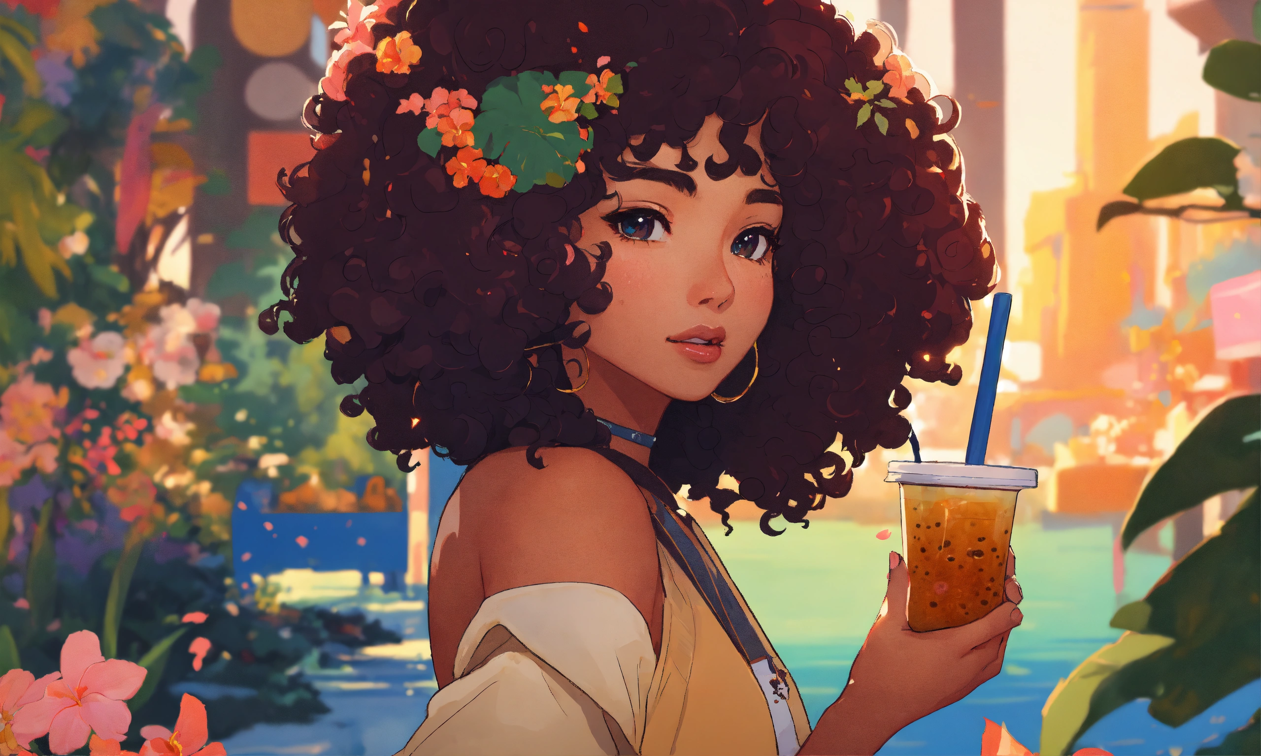 Lexica - BOBA Tea VECTOR, curly locks, joy, boba tea, milk tea, island ...