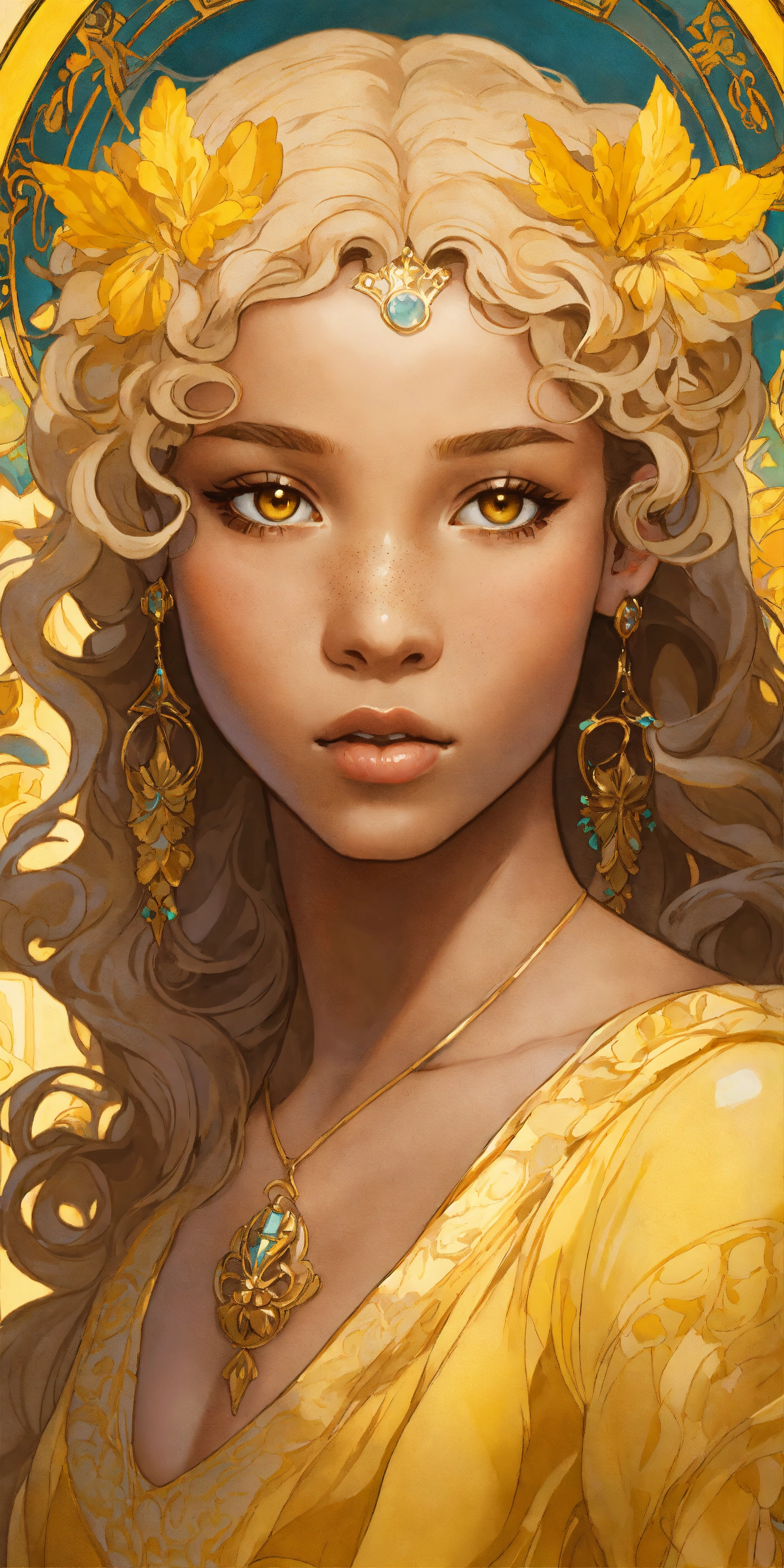 Lexica - Portrait of a young fairy biracial princess with bronze skin ...