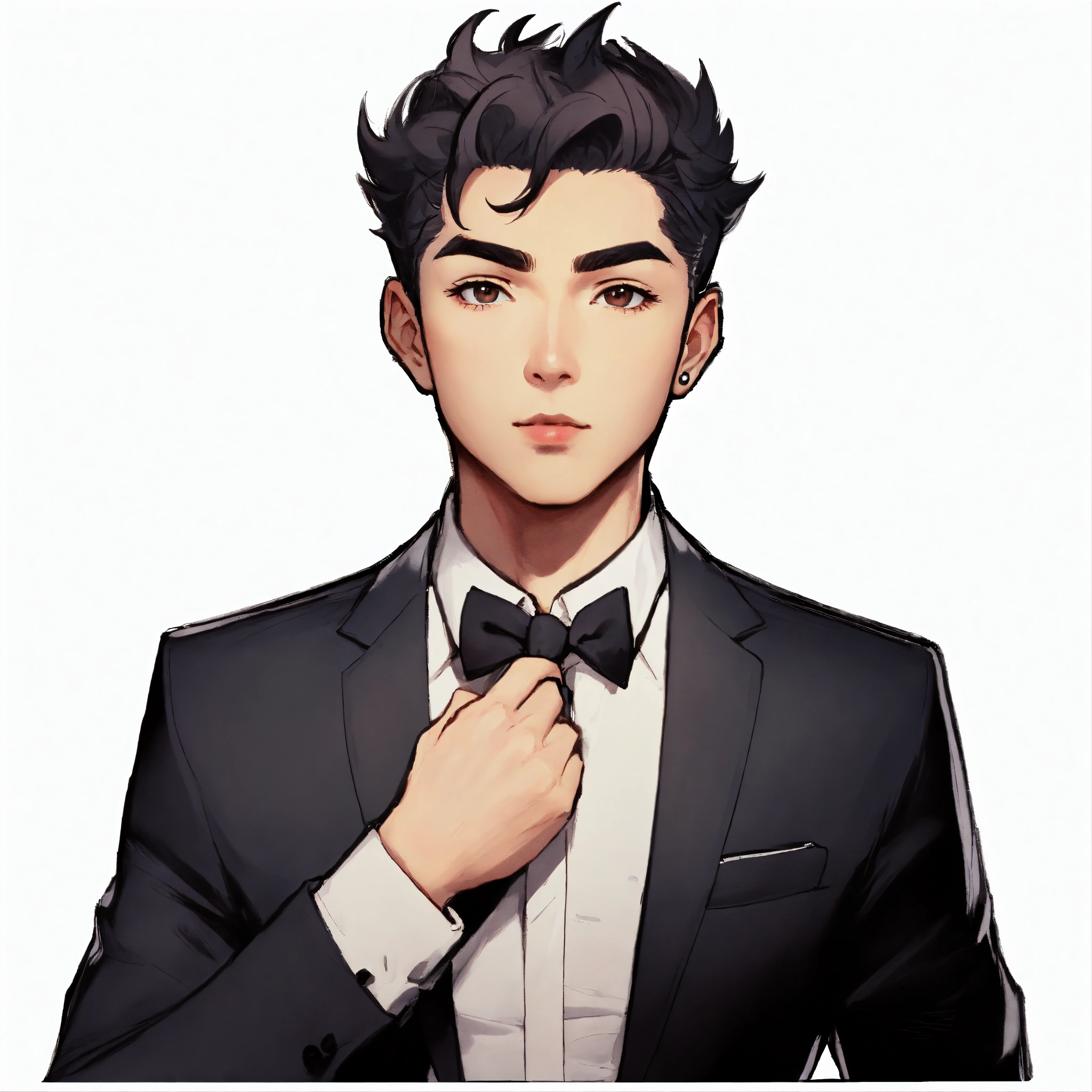 Lexica - Keep the art style and hair but make the eyebrow thinier, put ...