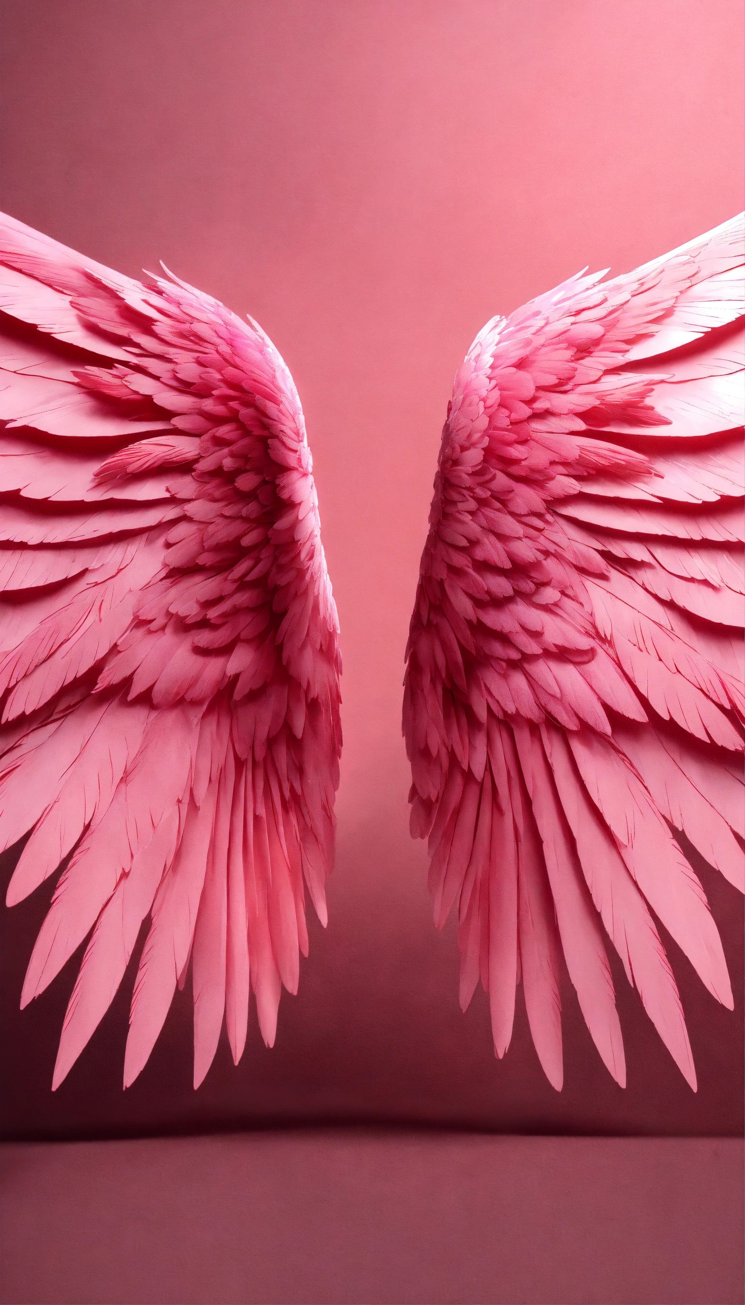 Lexica - Beautiful and perfect angel wings of rose pink color and small ...
