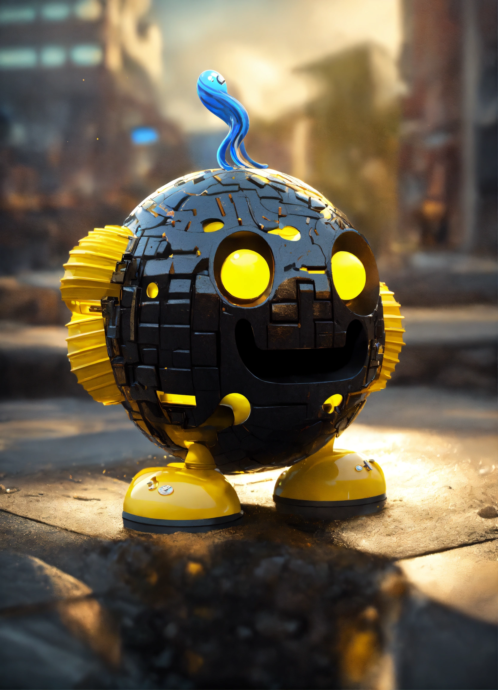 Lexica - Pac Man Marble Grenade concept, made out of black snake clouds ...