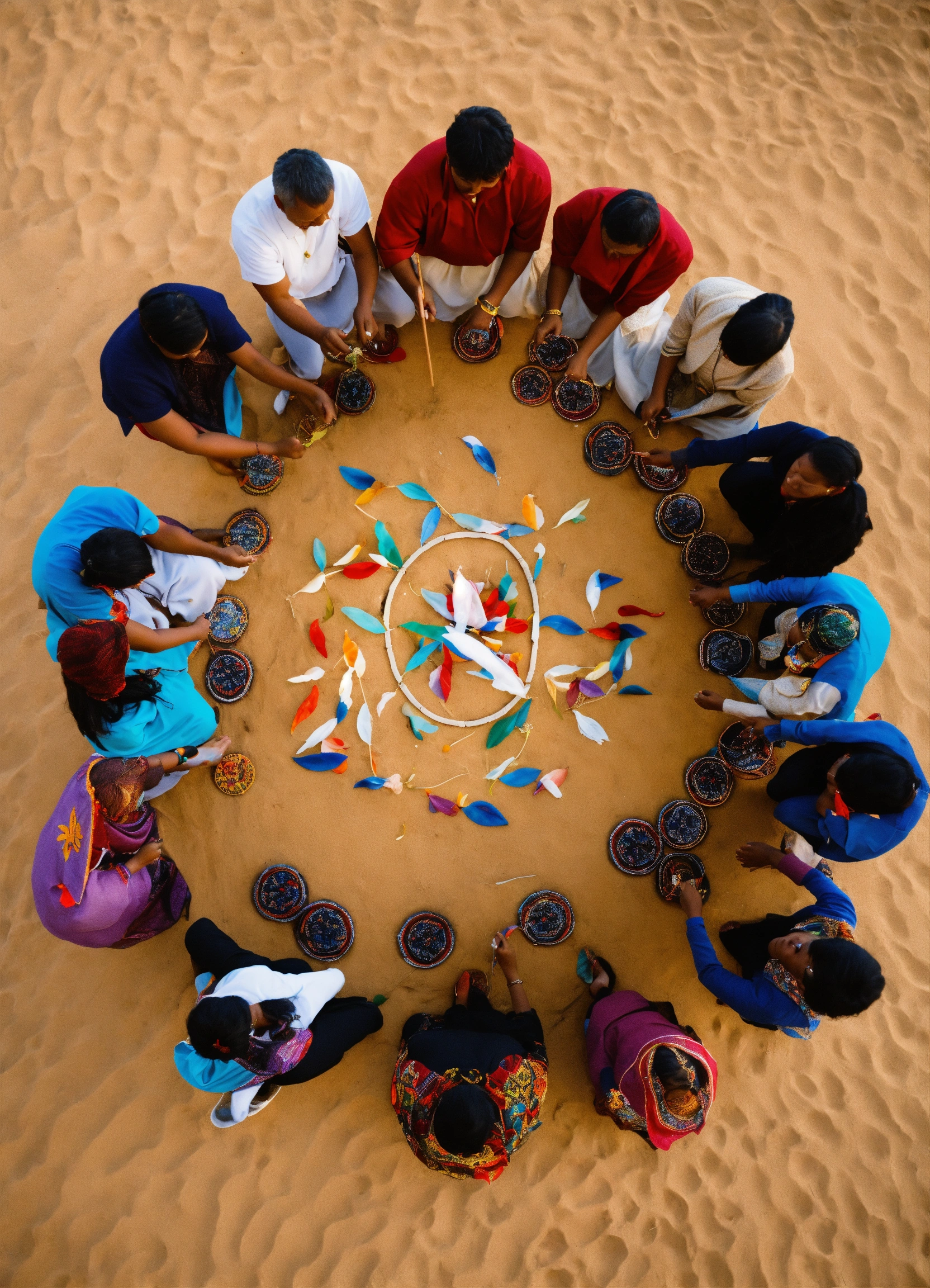 Lexica - Group of people in a circle performing ritual