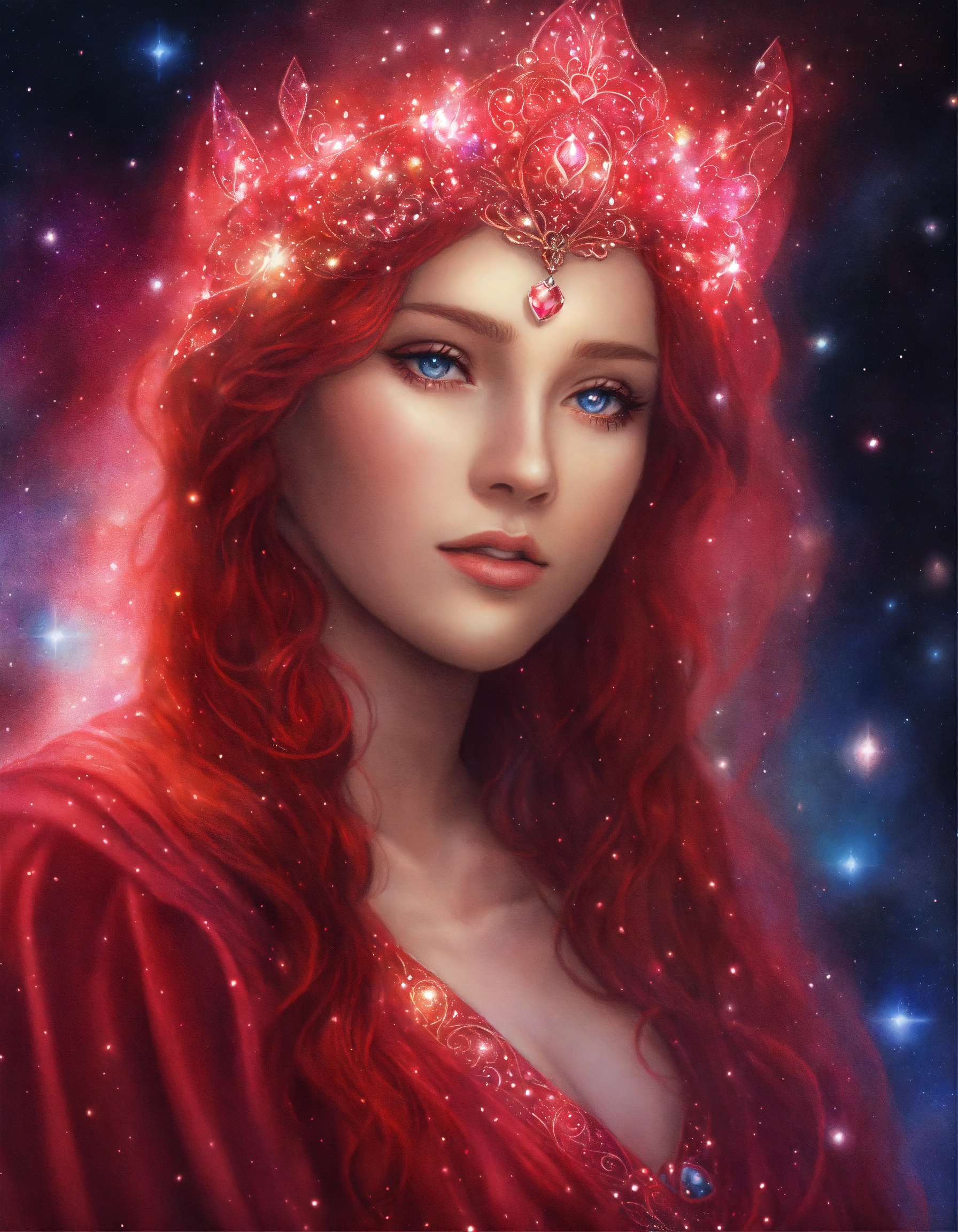 Lexica - Realistic beautifull colored pencil drawing of a magical ruby ...