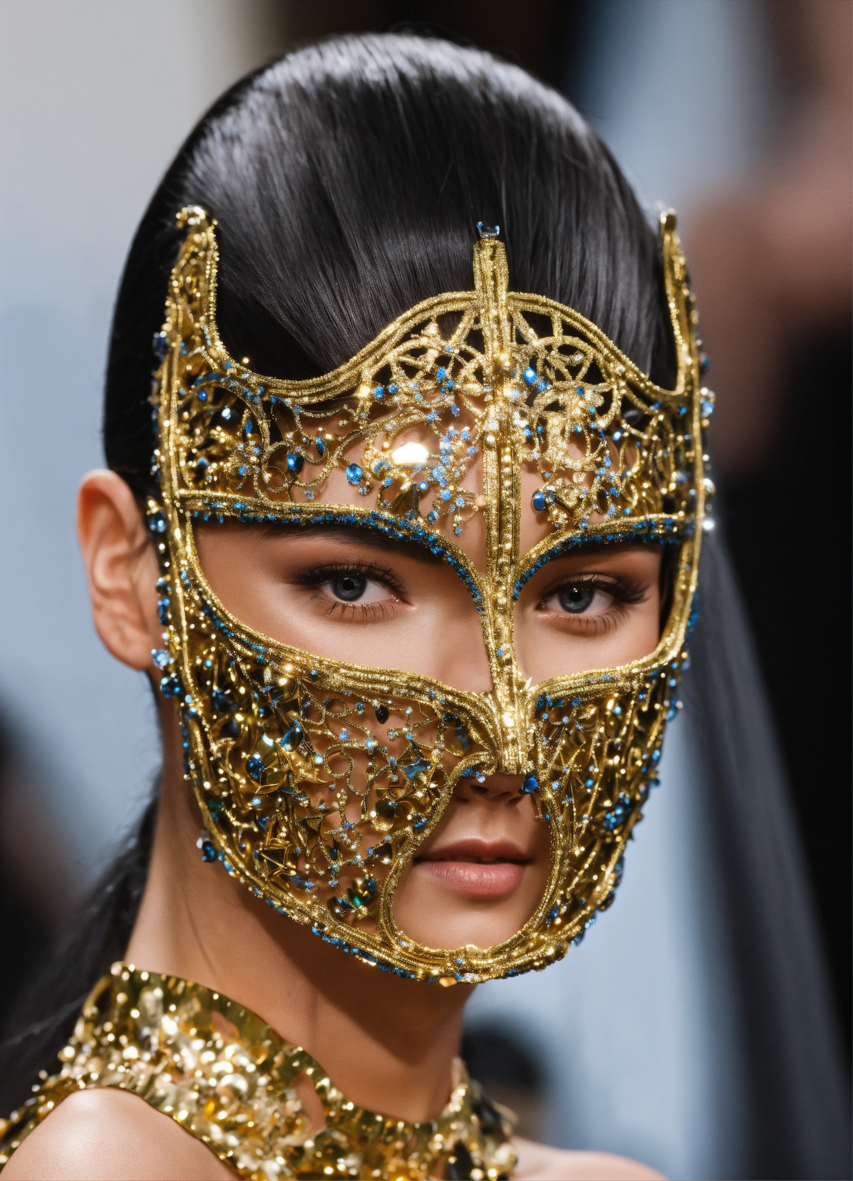 Lexica - A metalic mask designed by Paco Rabanne for the Met Gala