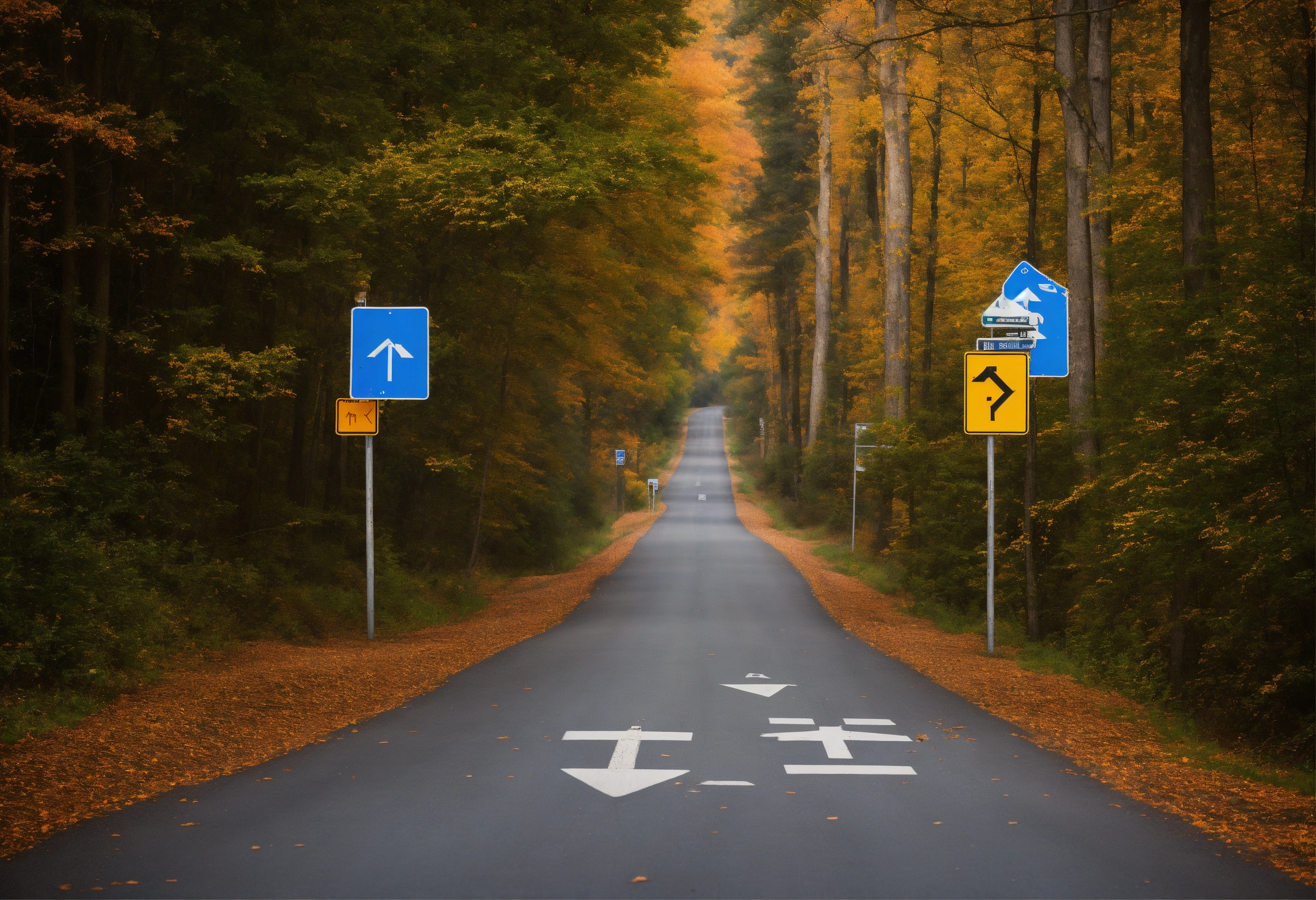Lexica - A road with three paths and signs point in their directions ...