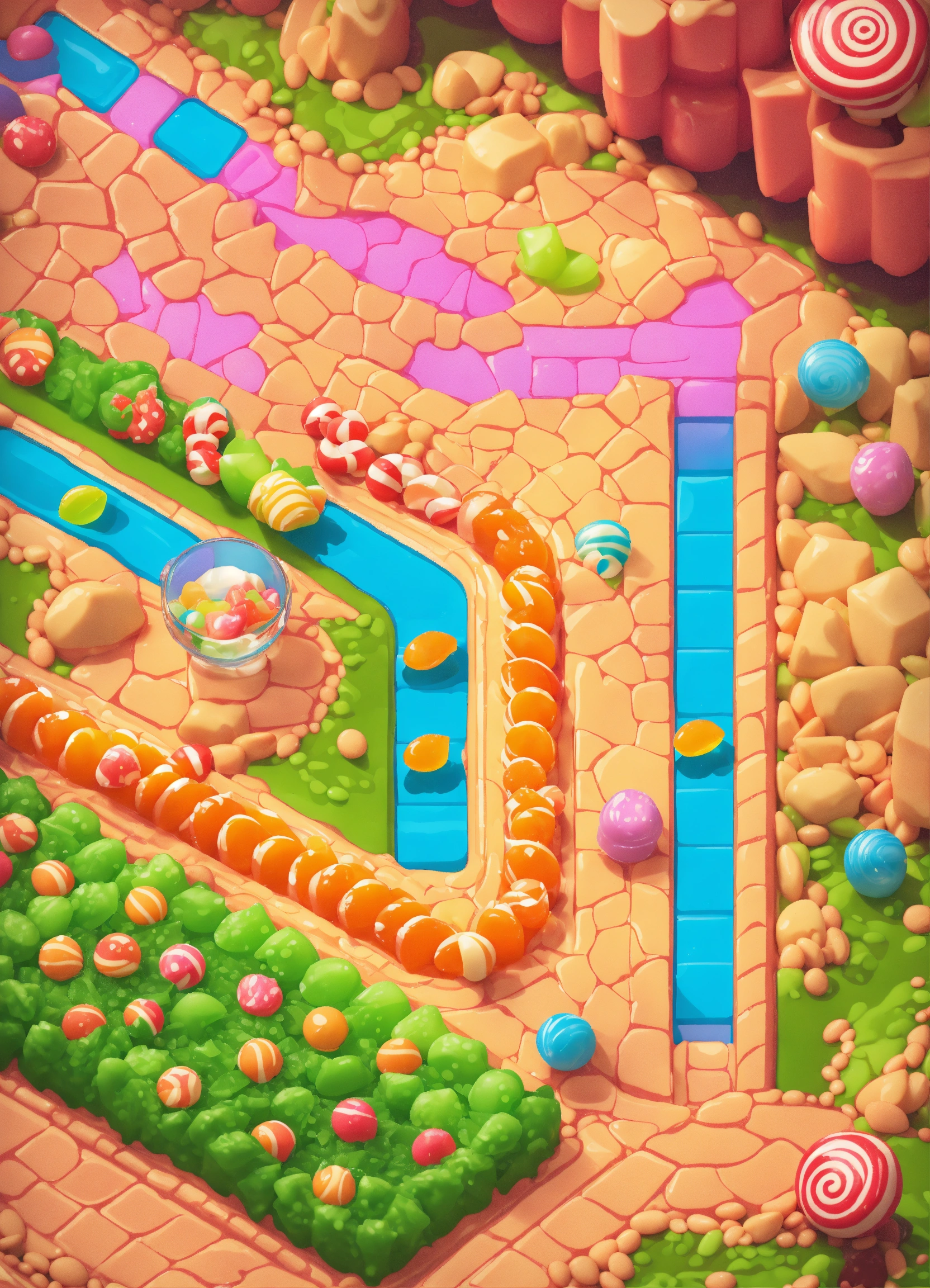 Lexica - Generate a top down, candy-themed simple sprite pixel game set ...