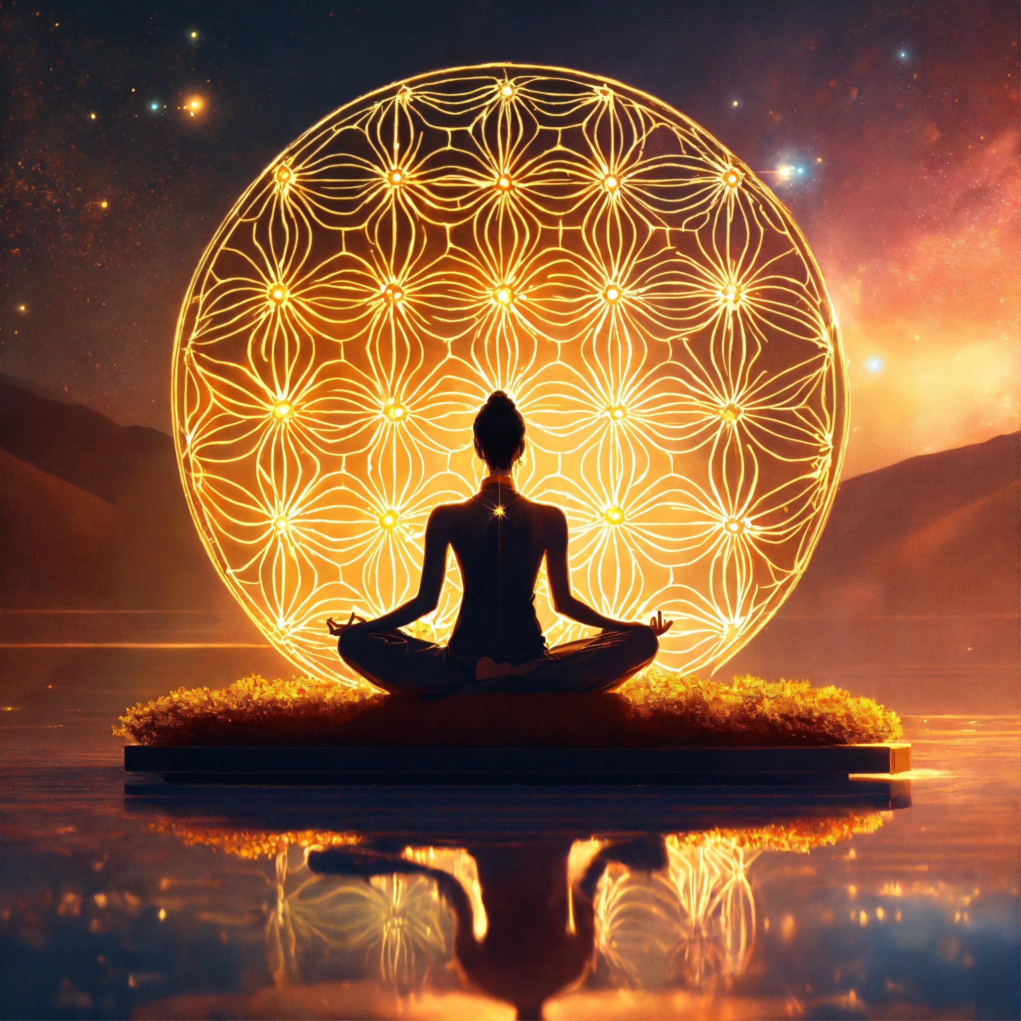 Lexica - Meditation. I am presence. flower of life. light. illumination ...