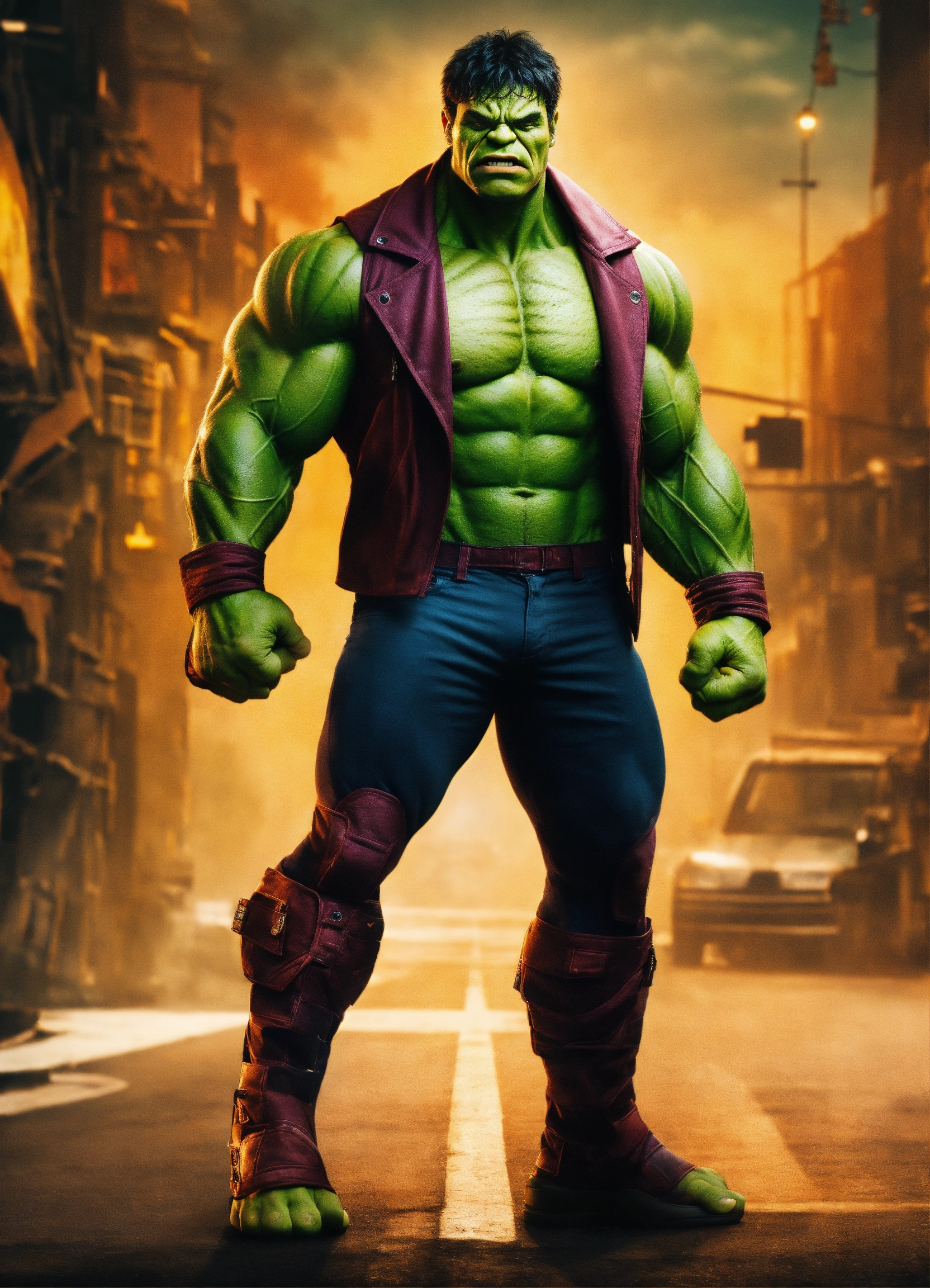 Lexica - Hulk skinny wearing a mask and gillet