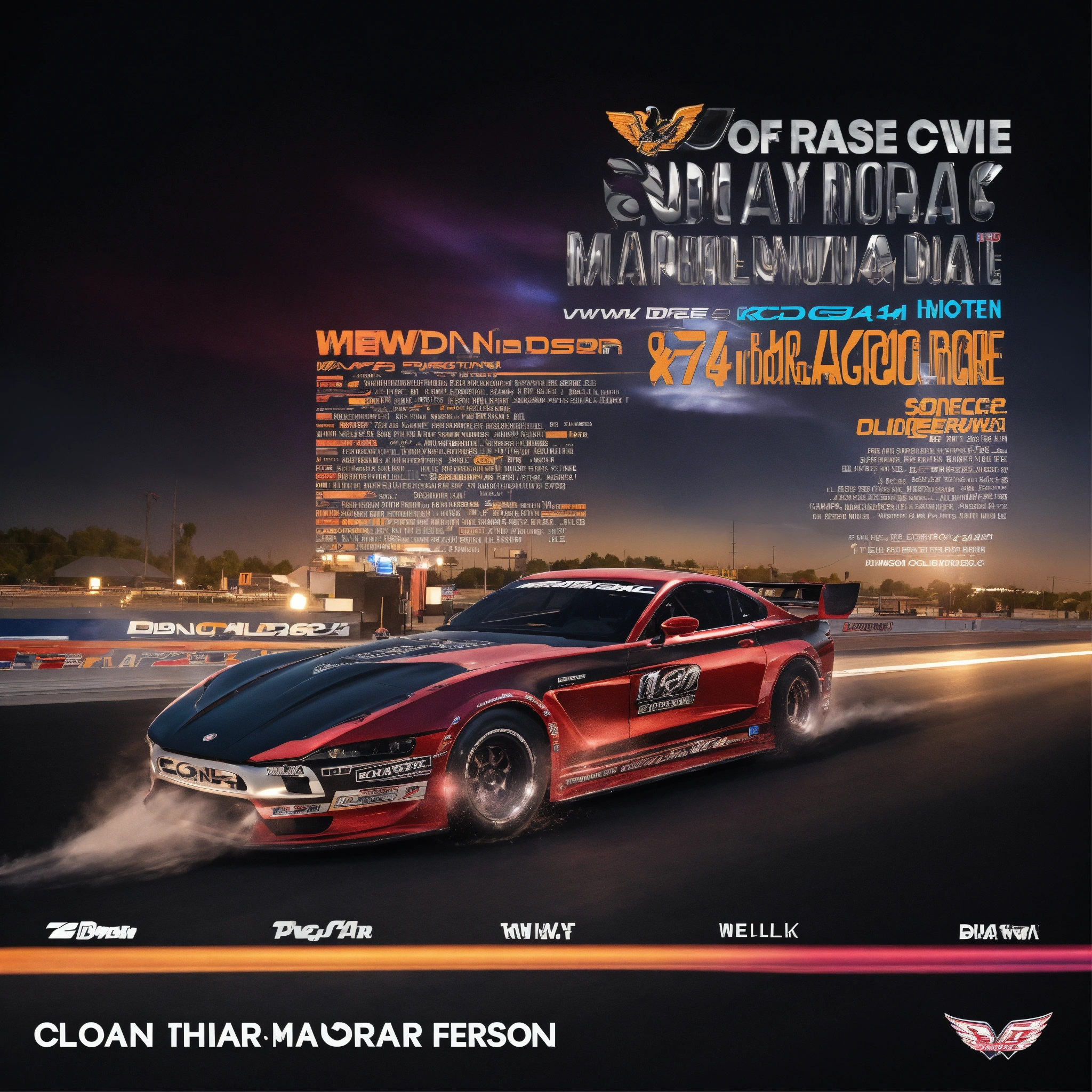 Lexica - Clean modern drag race car badge sticker