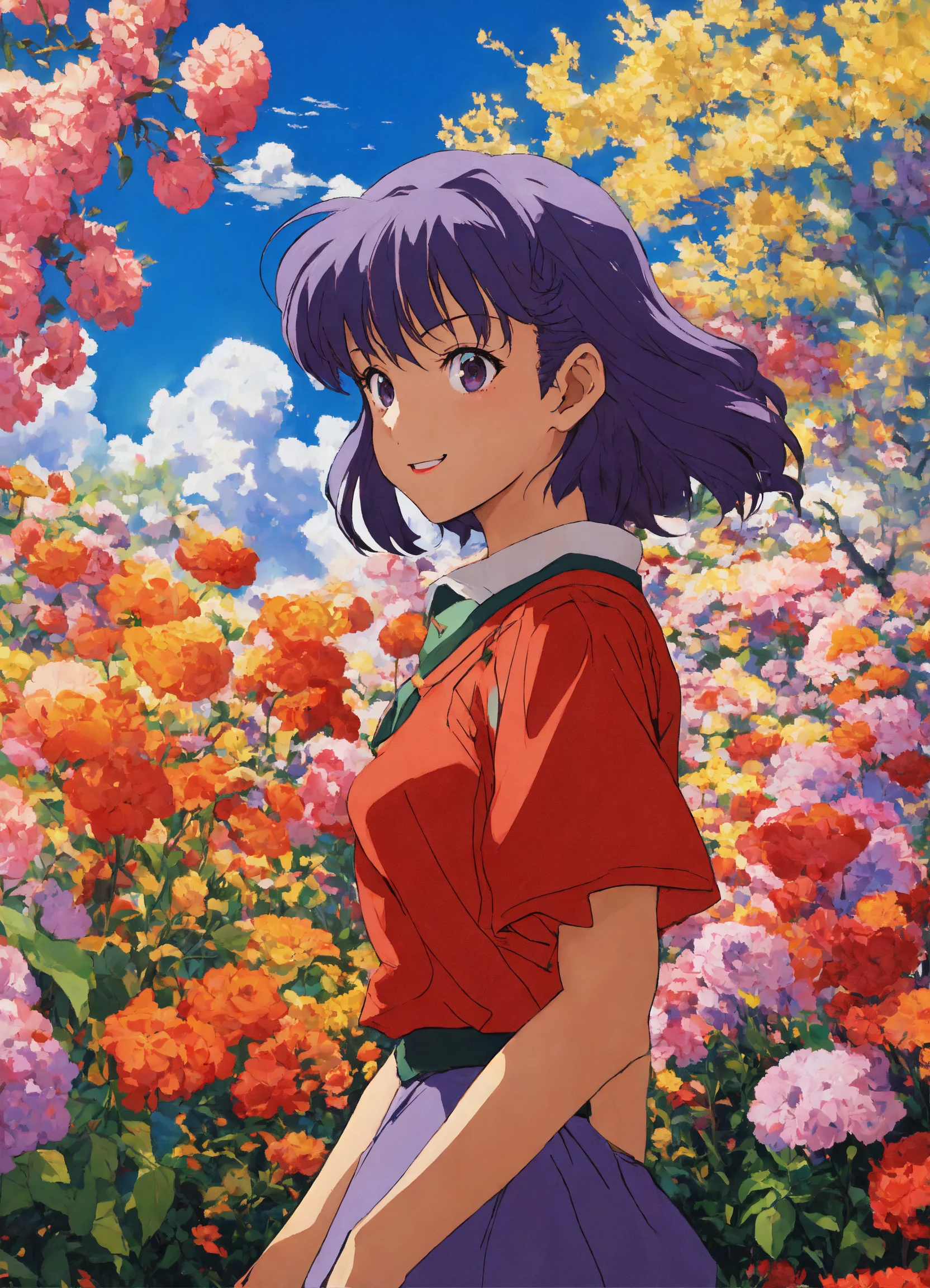 Lexica - Happy Misato Katsuragi from Neon Genesis Evangelion standing ...