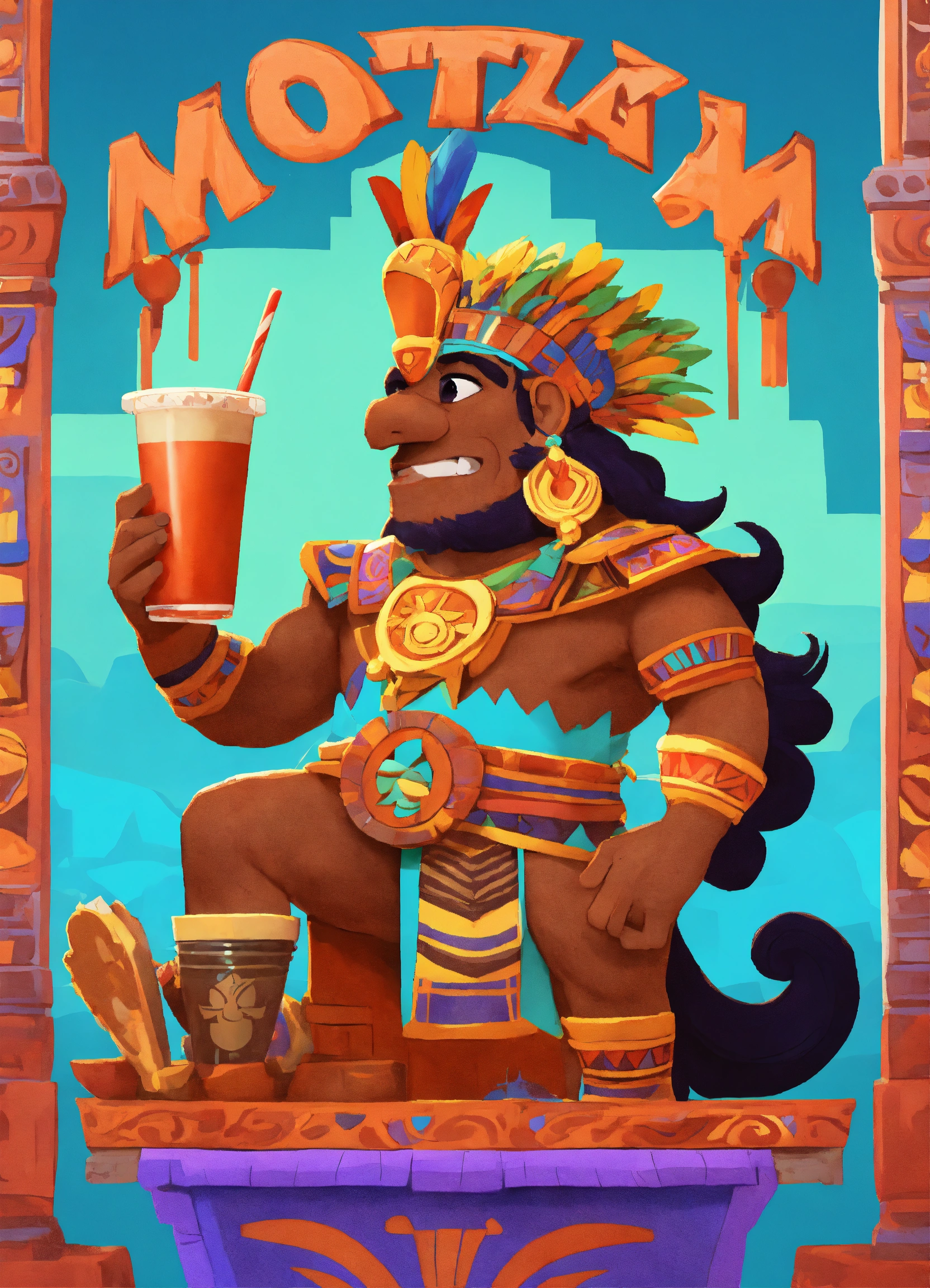 Lexica - Pixar animation of montezuma, aztec emperor drinking xocolatl ...