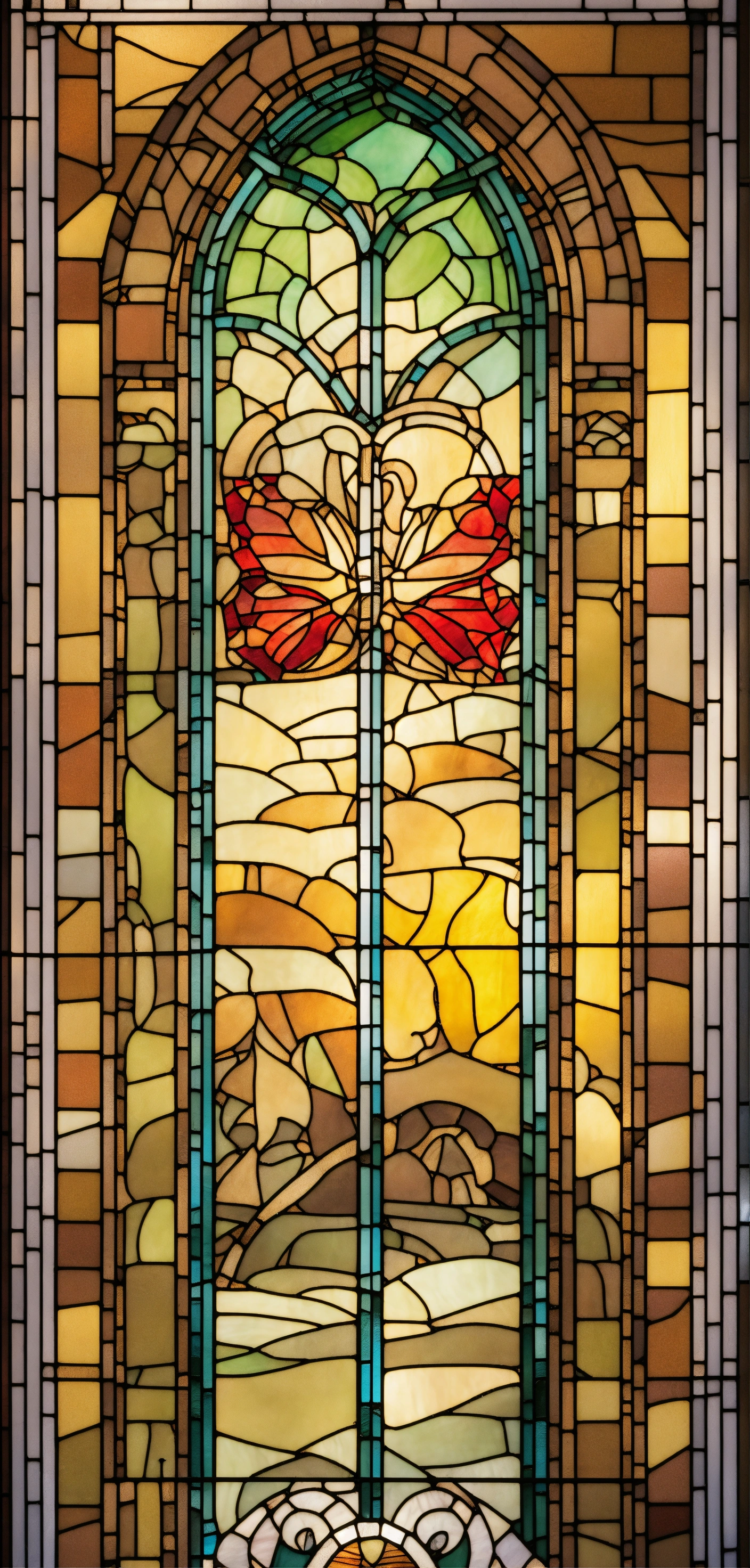 Lexica - Letters "ICFA" in a church stained glass, comic style