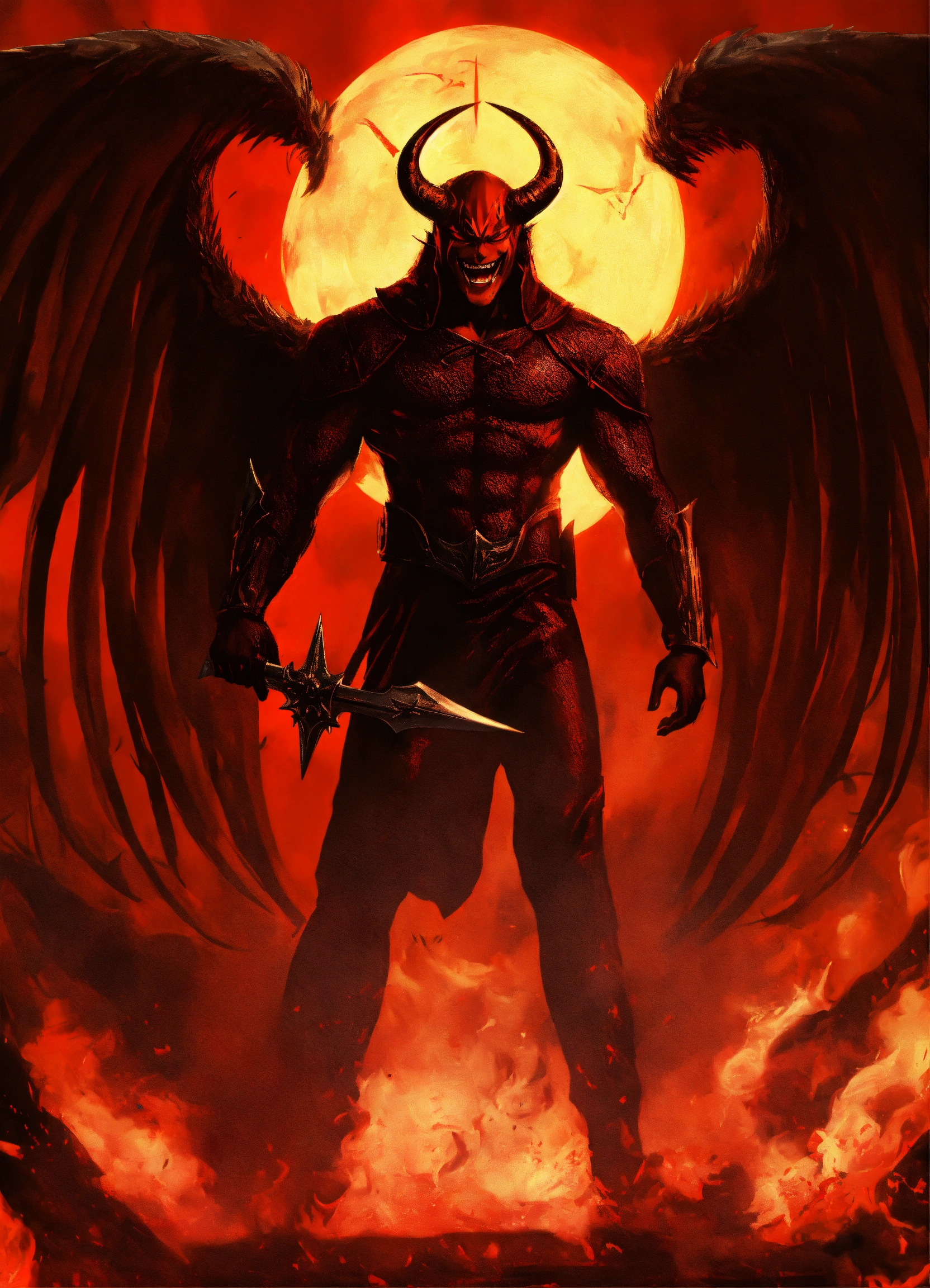 Lexica - Lucifer as an angel, evil grin, evil smile, sinister vibes ...