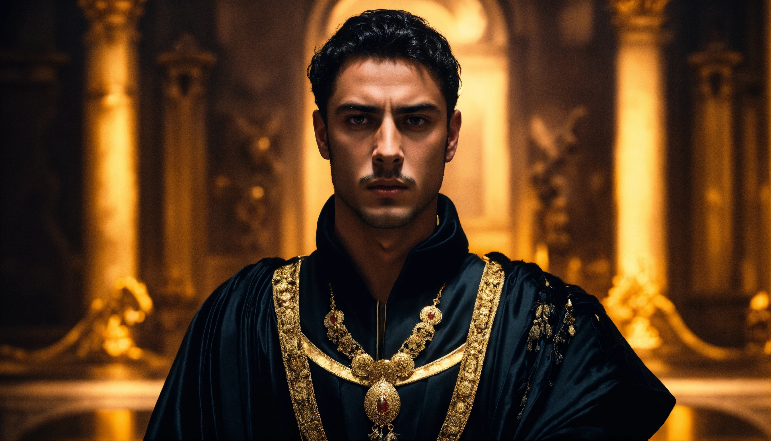 Lexica - Dramatic, fantasy portrait of a young and handsome diabolical ...