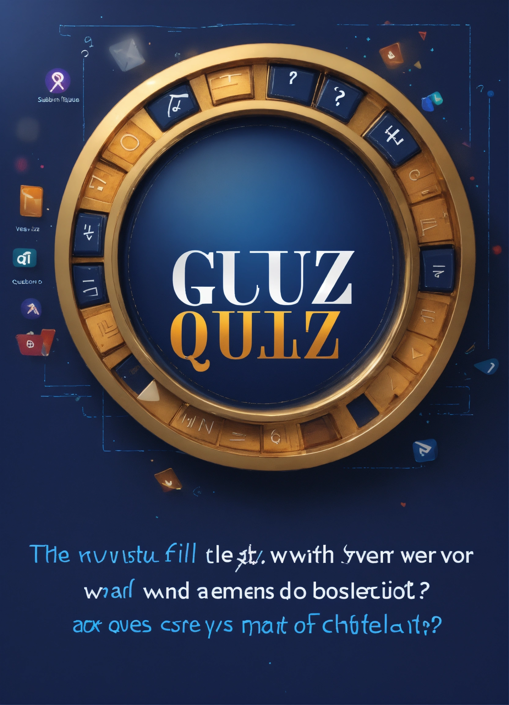 Lexica - Create an intro for my quiz channel, with a navy blue ...