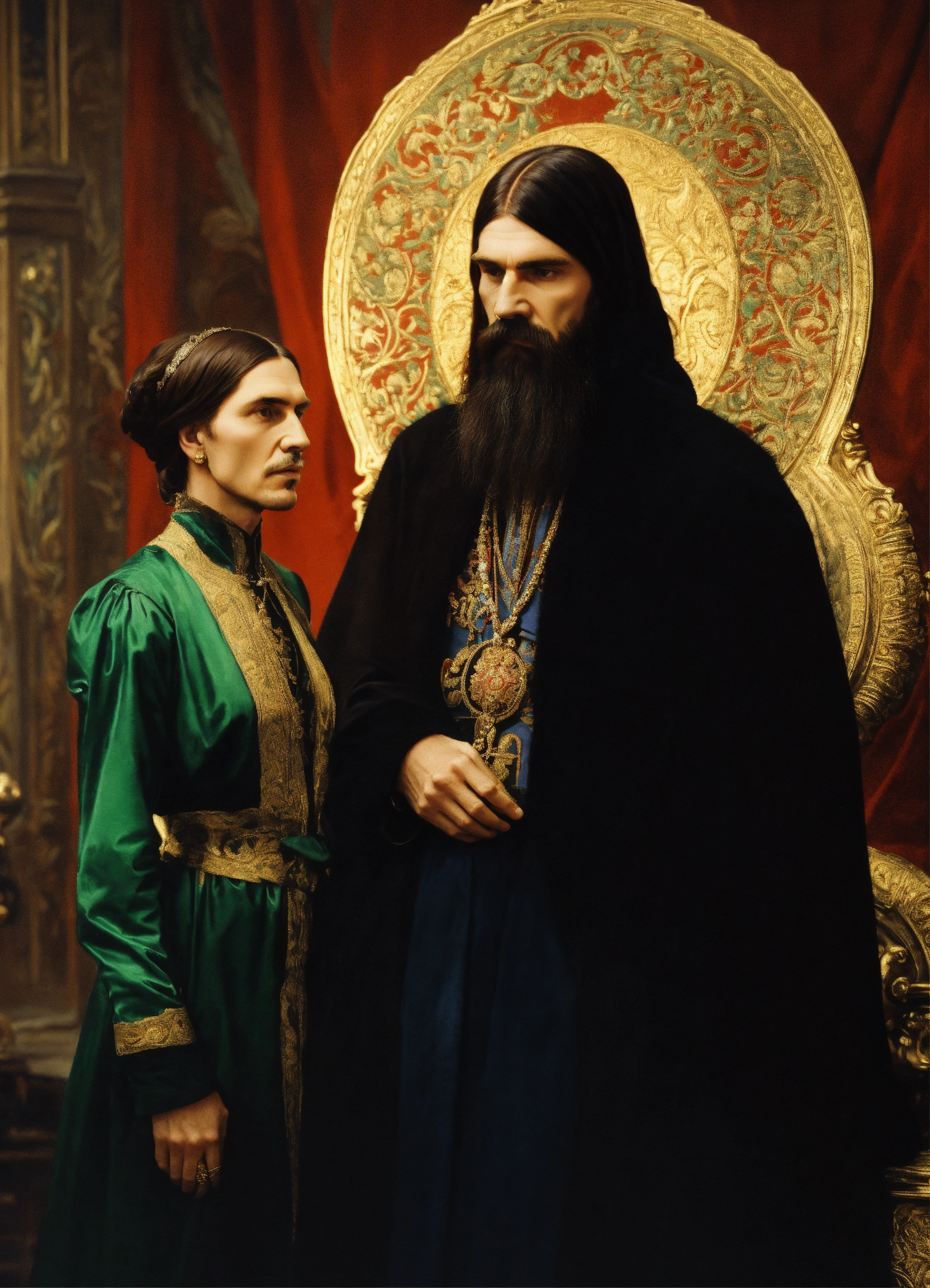Lexica - Grigori Rasputin next to a noble woman