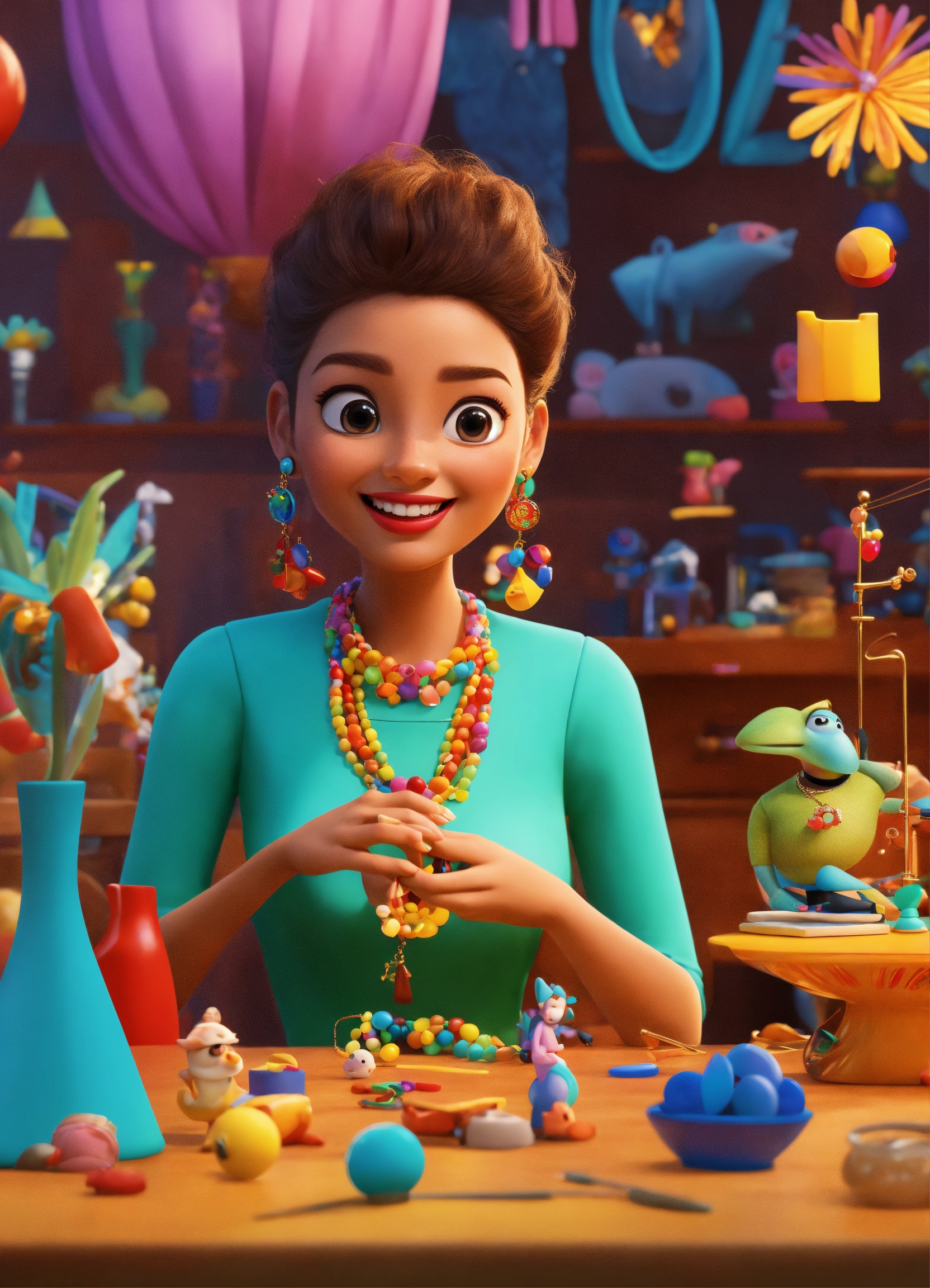 Lexica - Poster in the style of Pixar, with 3D animated characters and ...