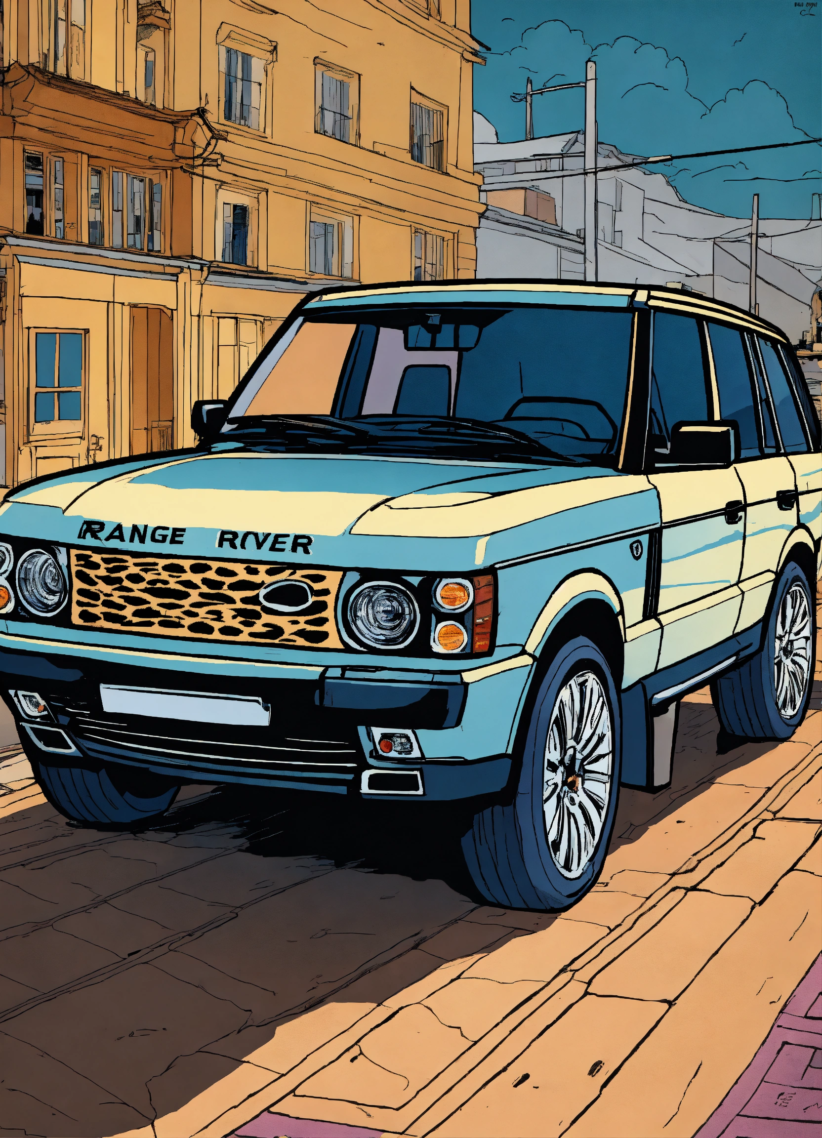 Lexica - Detailed pen and ink illustration of Range Rover Sport 2022 ...