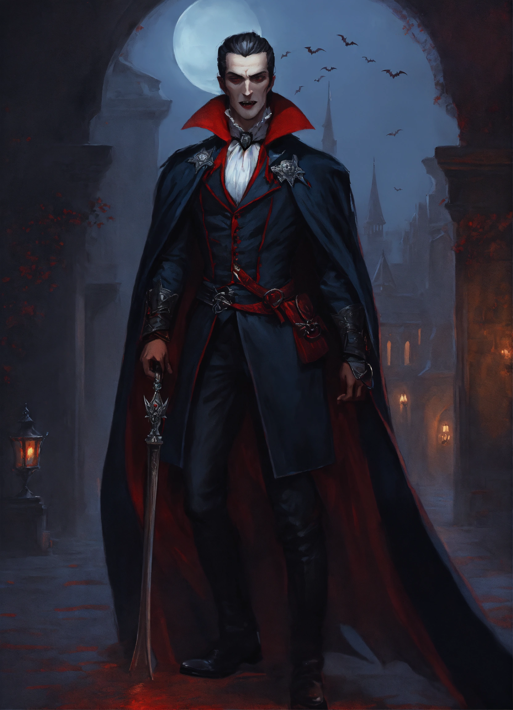 Lexica - Strahd von Zarovich as a full vampire with similarities with a bat