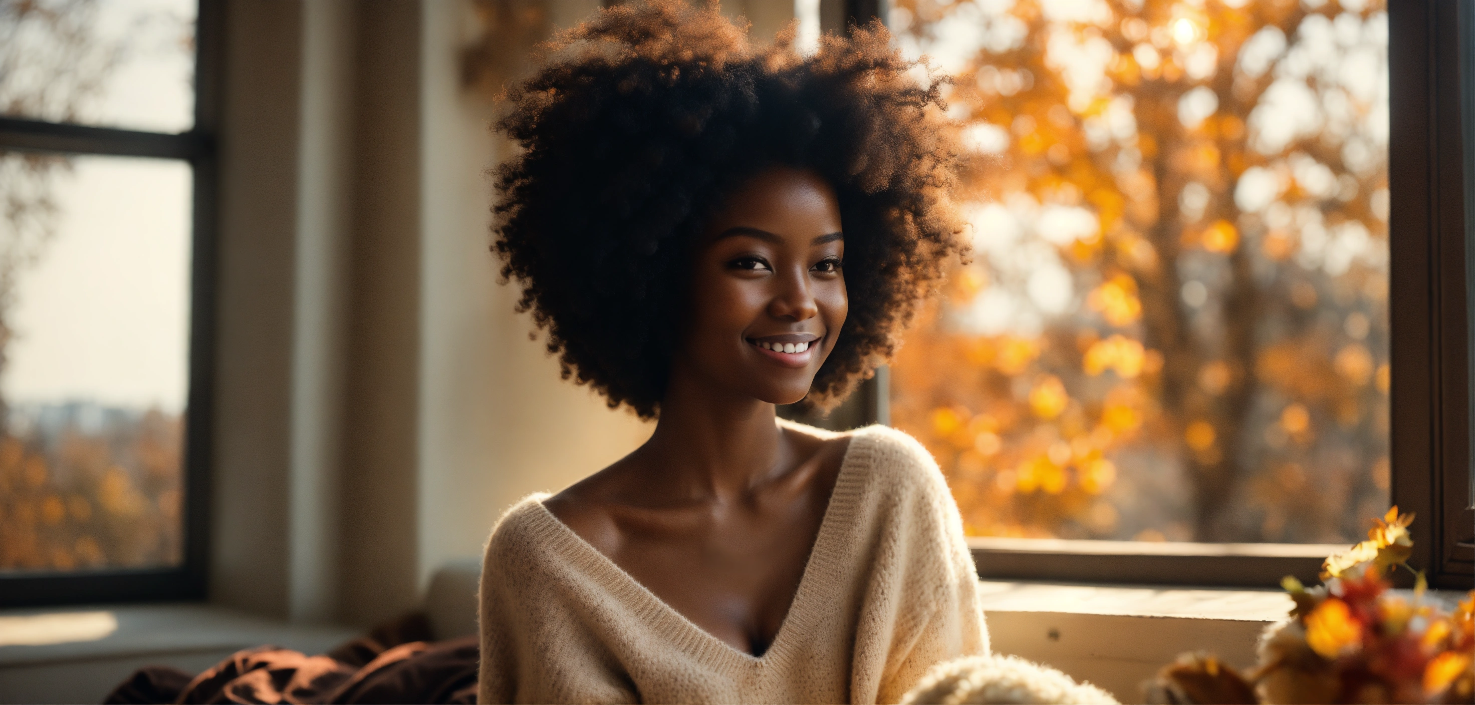 Lexica - Wide-angle shot, Beautiful Melanated woman, dark skinned ...