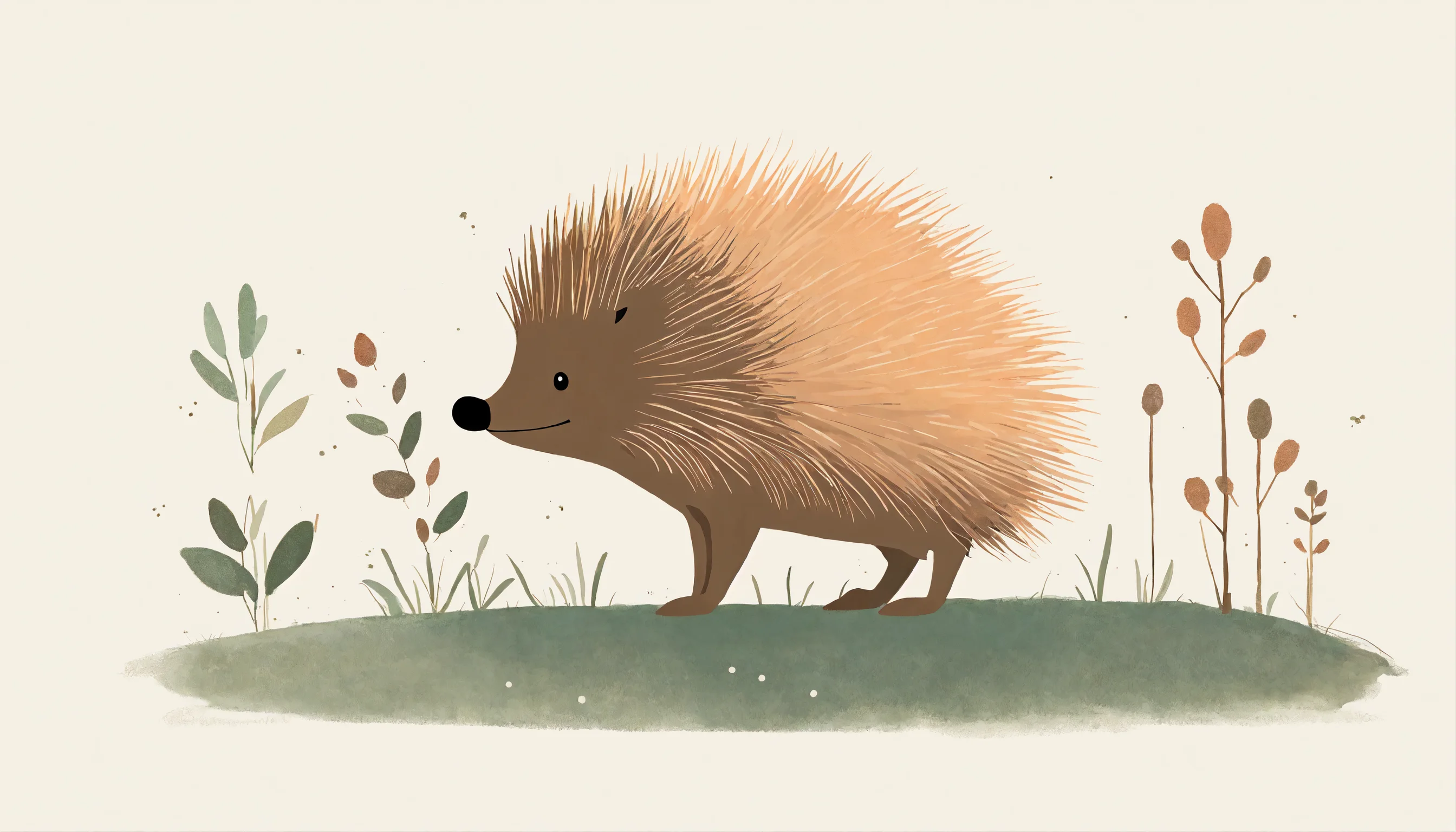Lexica - A cute minimalistic simple hedgehog side profile Clipart ...
