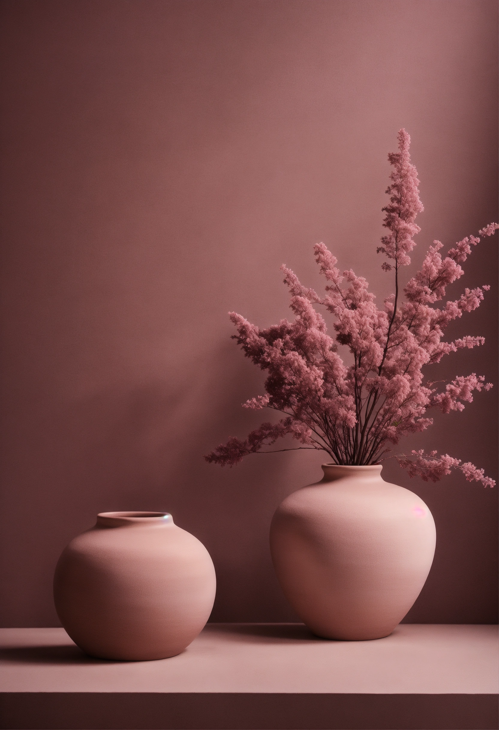 Lexica - Muted tones of dusty pink and dark purple surreal combination ...