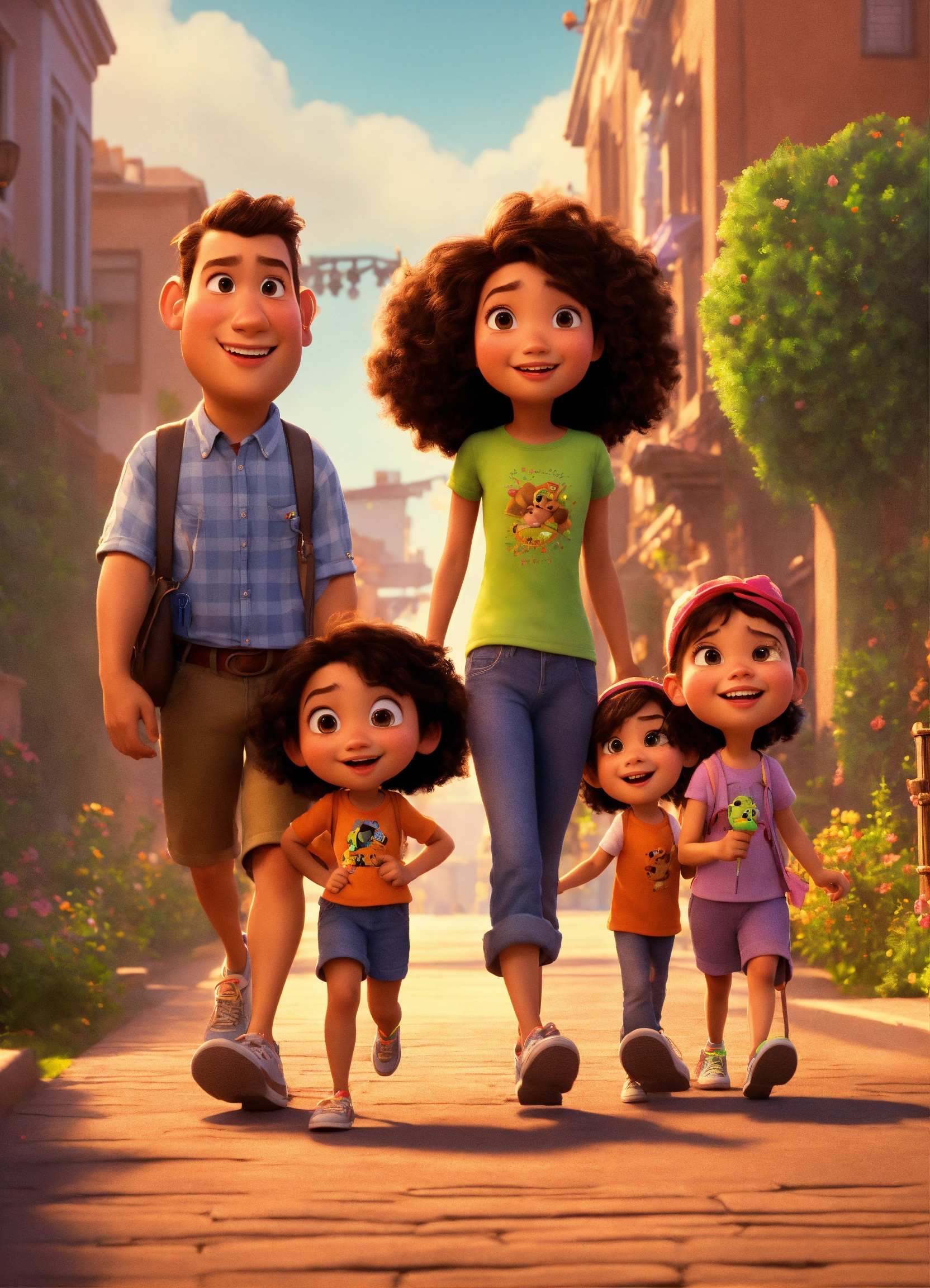 Lexica - Pixar animation of Mia and her family ensuring everyone is ...