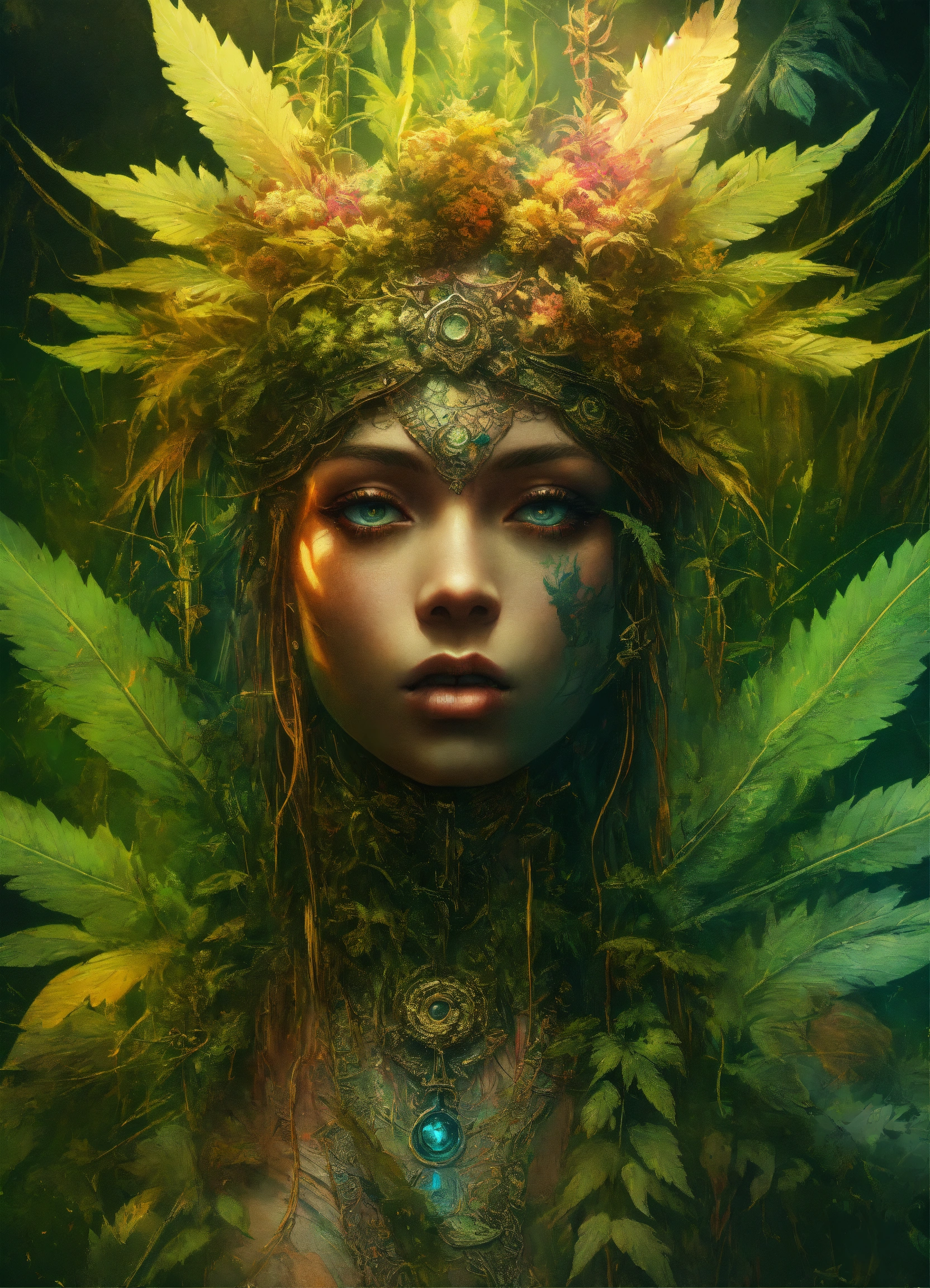 Lexica - Cannabis goddess by Carne Griffiths, sf, intricate artwork ...