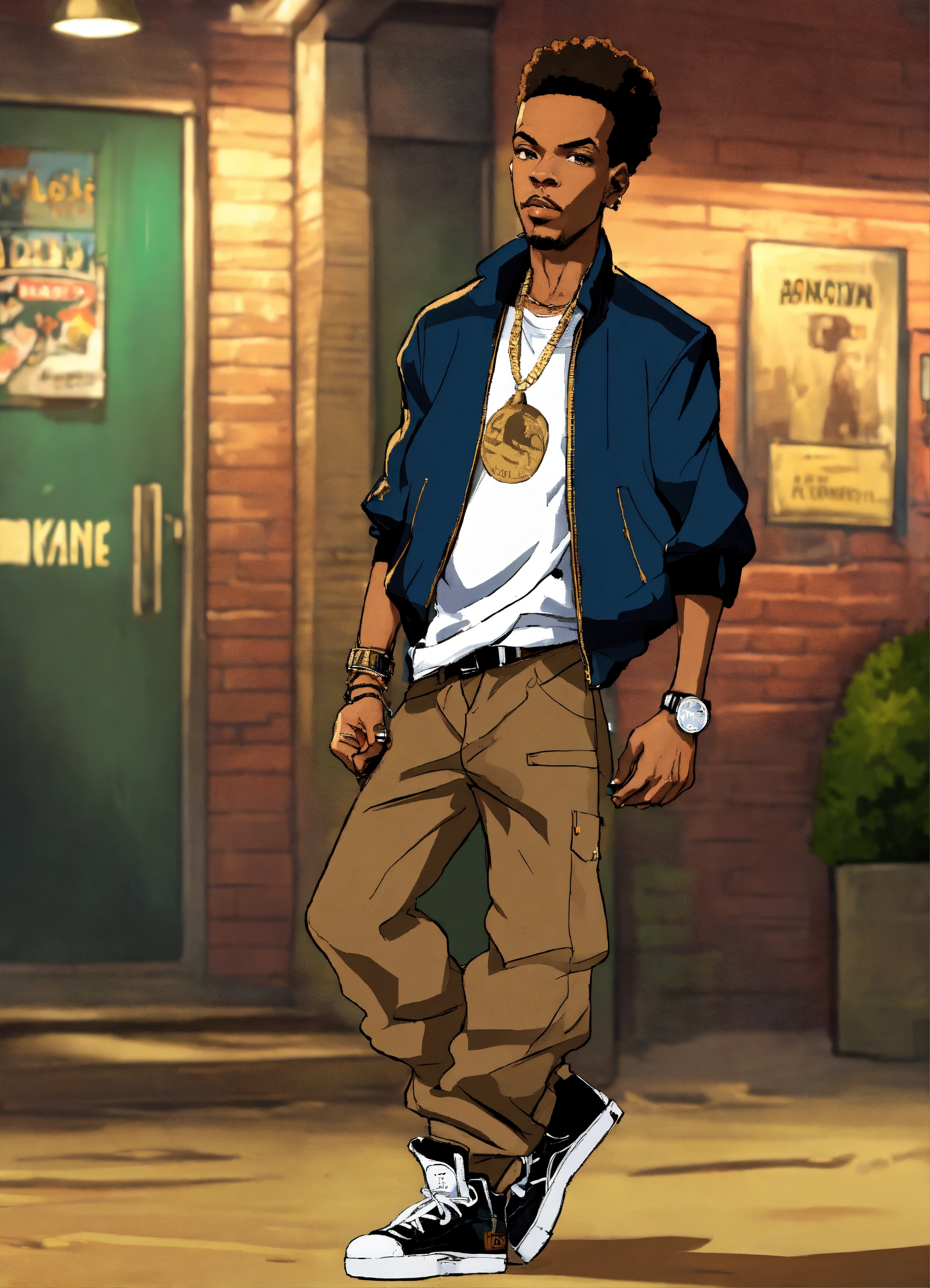Lexica - Hip hop art style fred boondocks full body